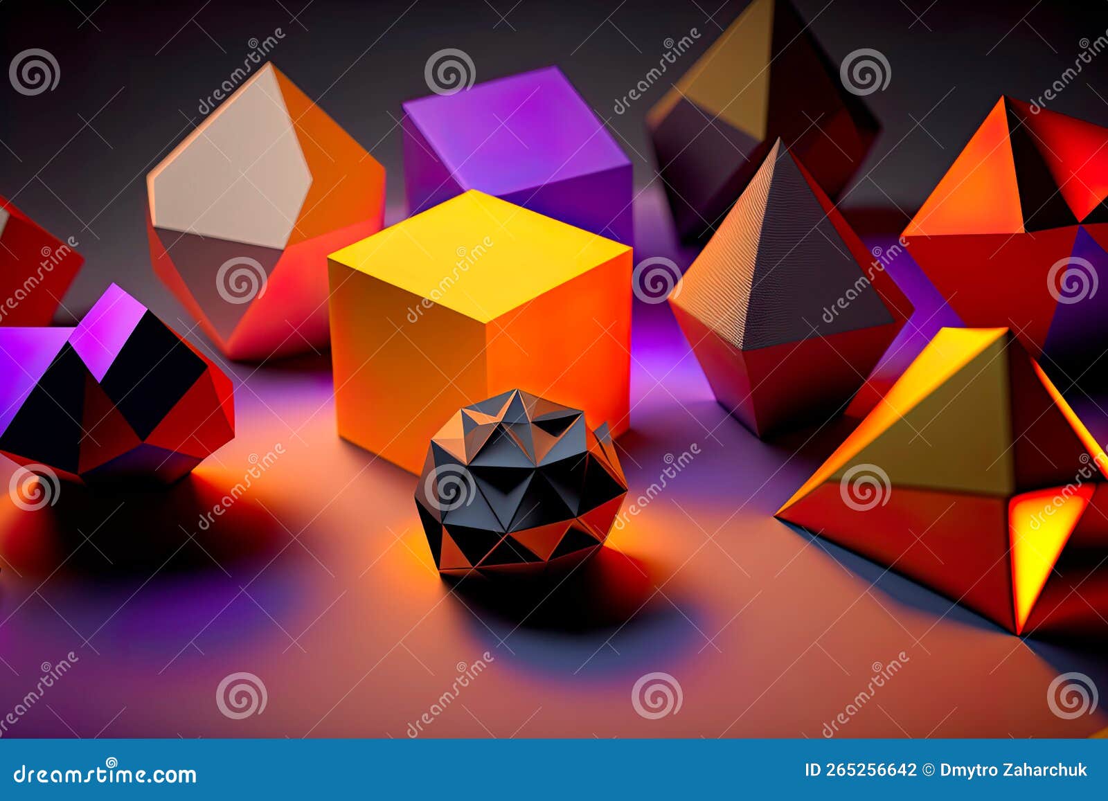 Colorful Geometric Backgrounds. Dynamic Composition Stock Illustration ...