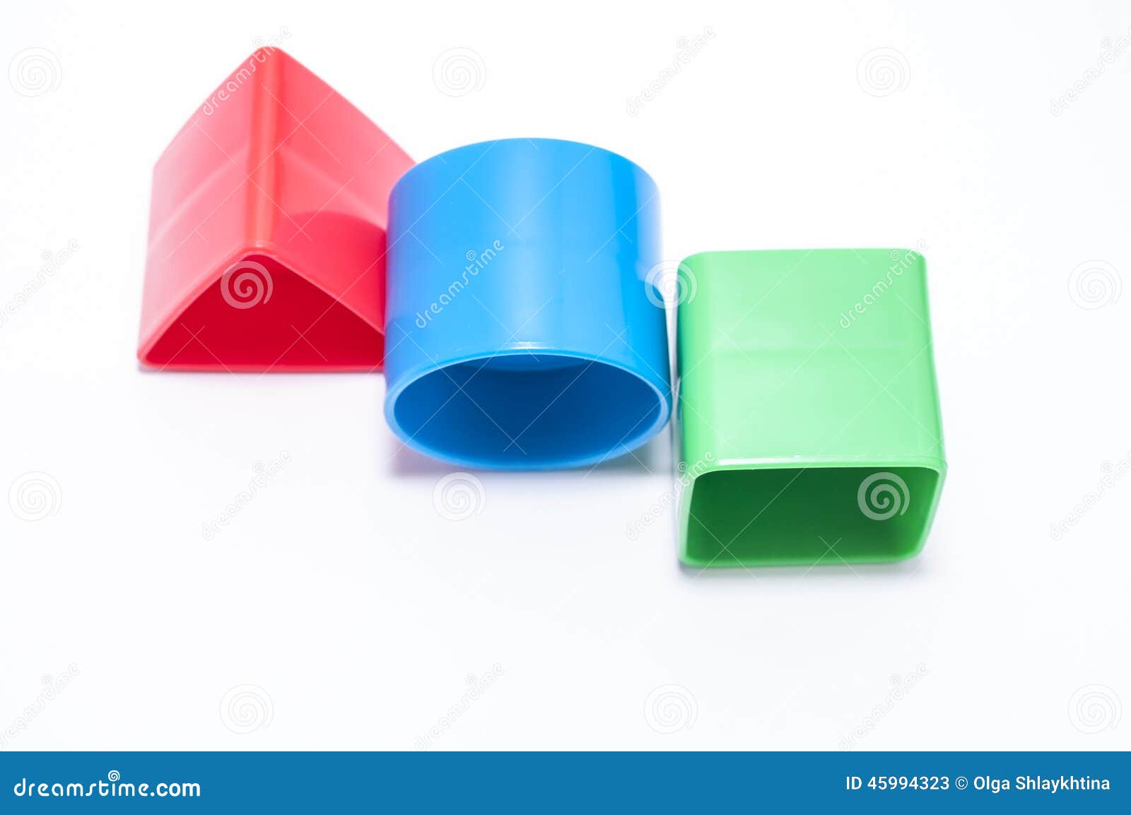 Colorful Geometric Blocks Isolated on White Background Stock Image ...