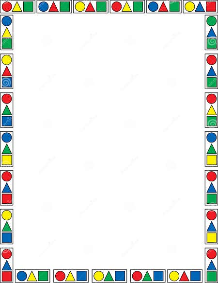 Colorful geometric border stock illustration. Illustration of ...