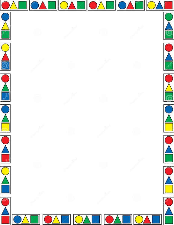 Colorful geometric border stock illustration. Illustration of ...