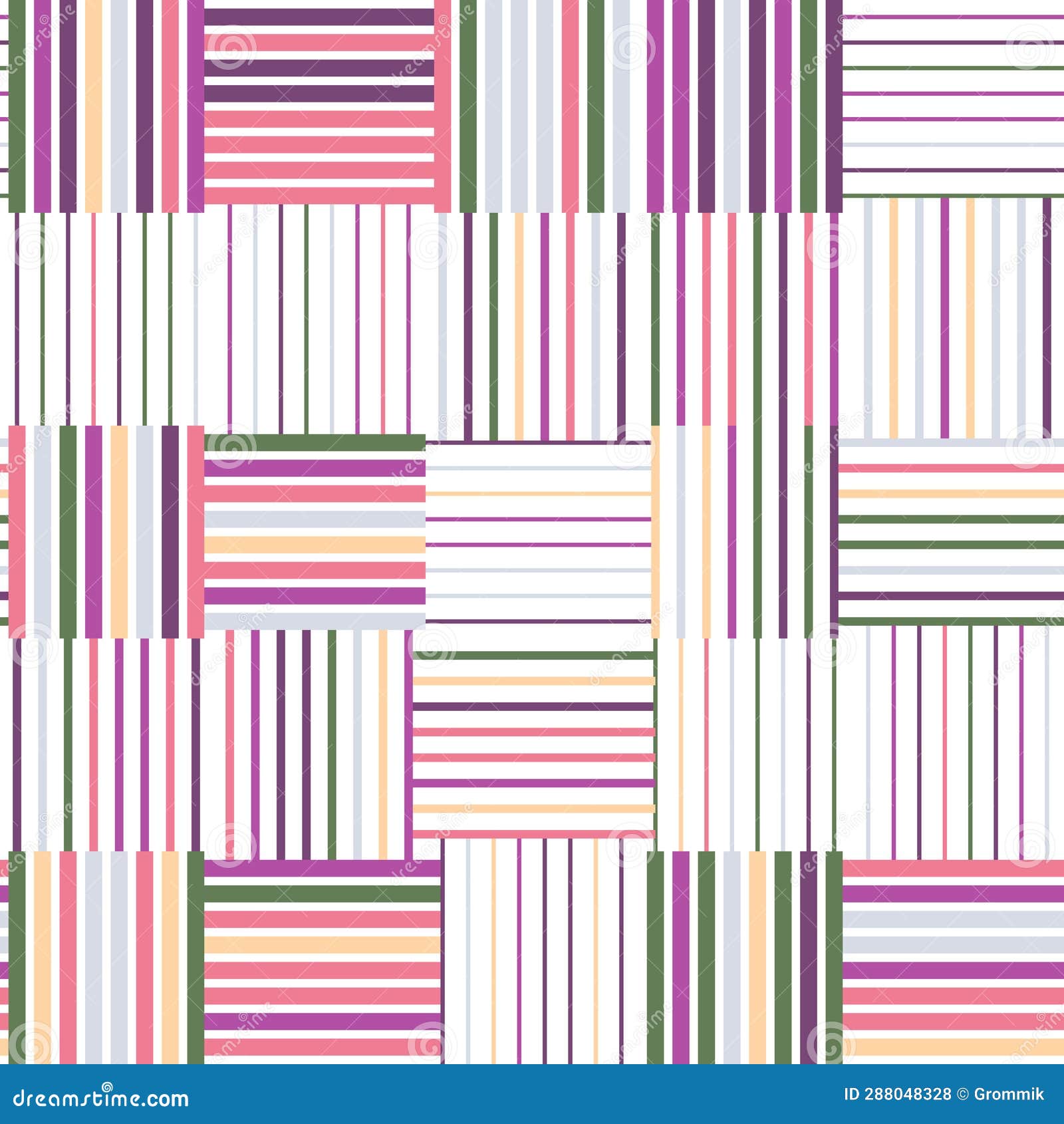 Colorful Geometric Composition. Vertical and Horizontal Lines of ...