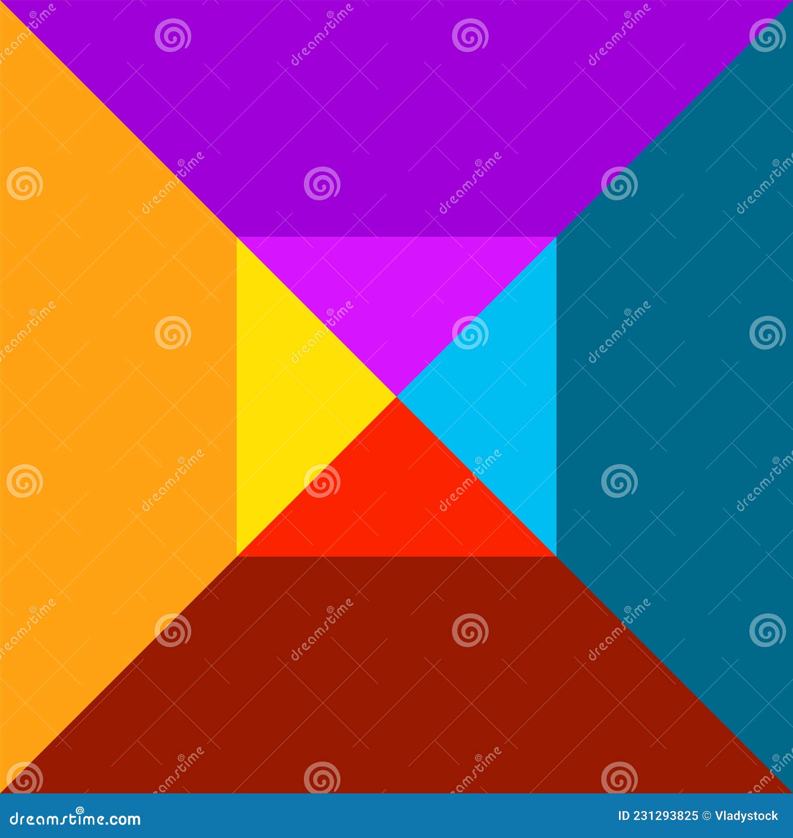 Colorful Geometric Design. Bright Background with Trendy Style. Vector ...