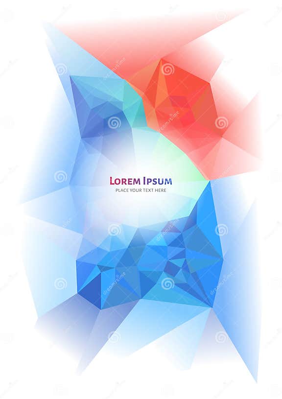 Colorful Geometric Design Template with Triangles and Copy Space for ...