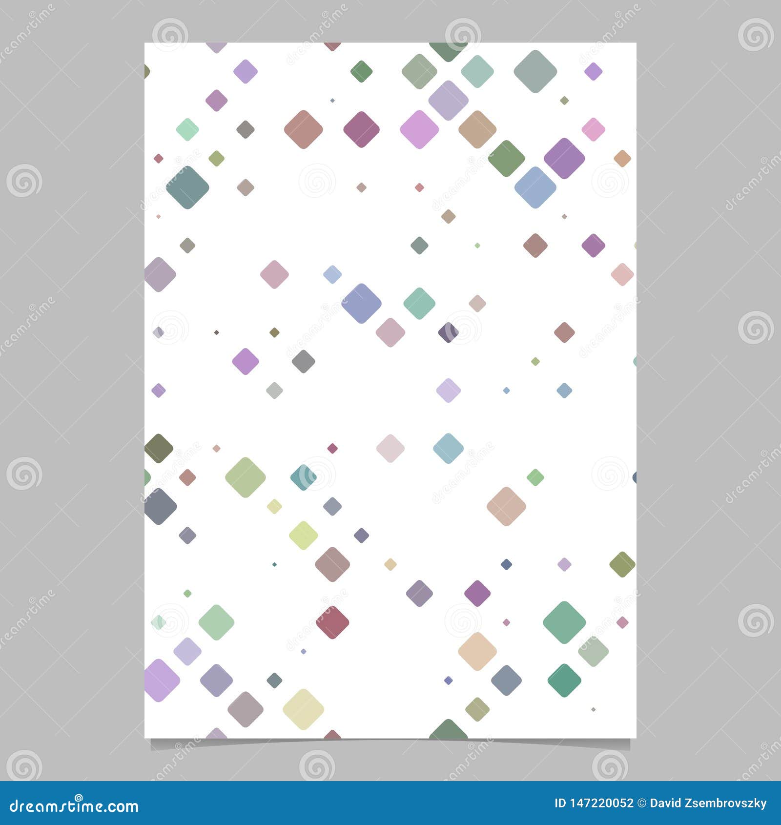 Colorful Geometric Diagonal Square Pattern Background Page Template ...