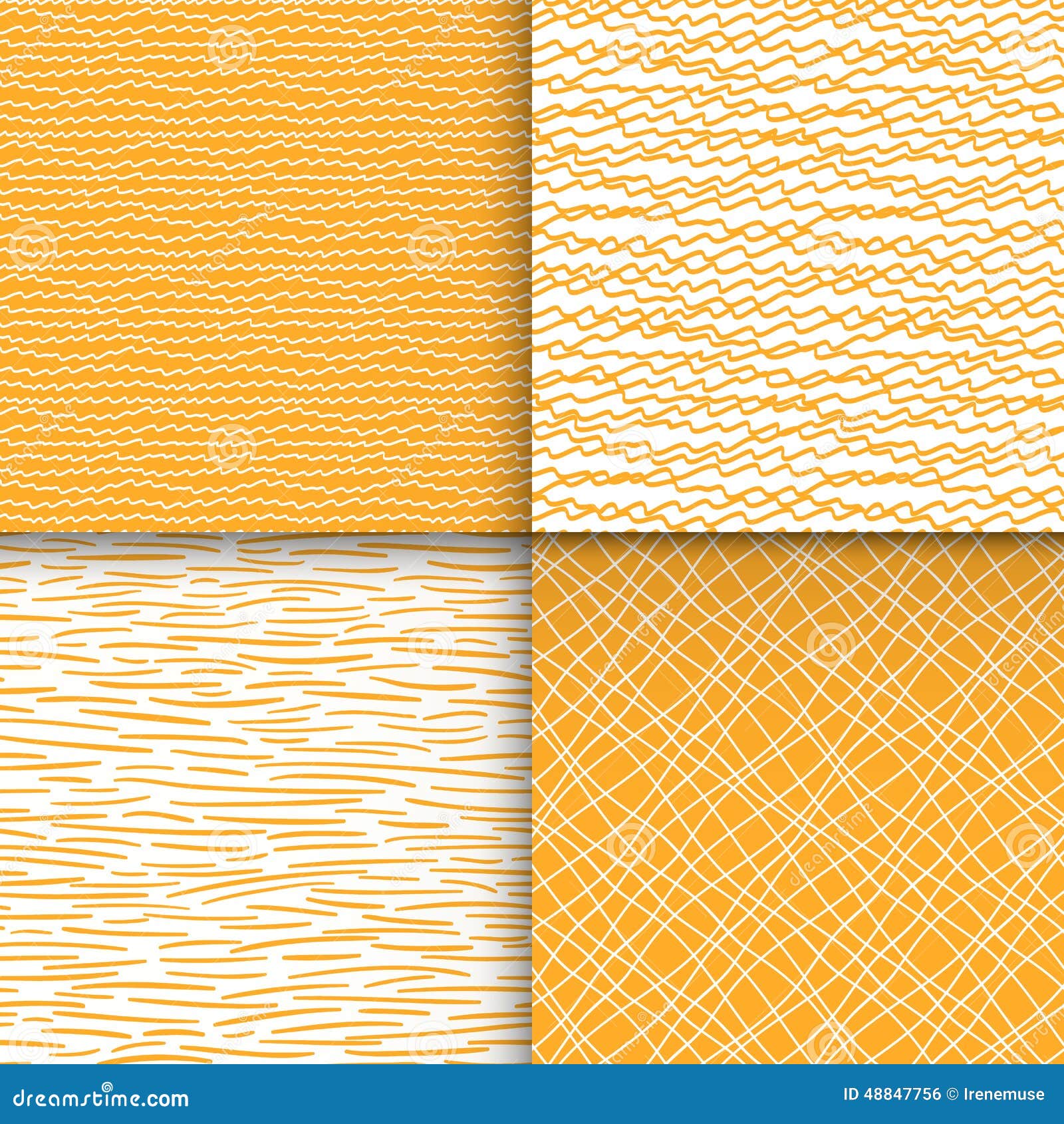 Colorful Geometric Doodle Seamless Patterns Set Stock Vector ...