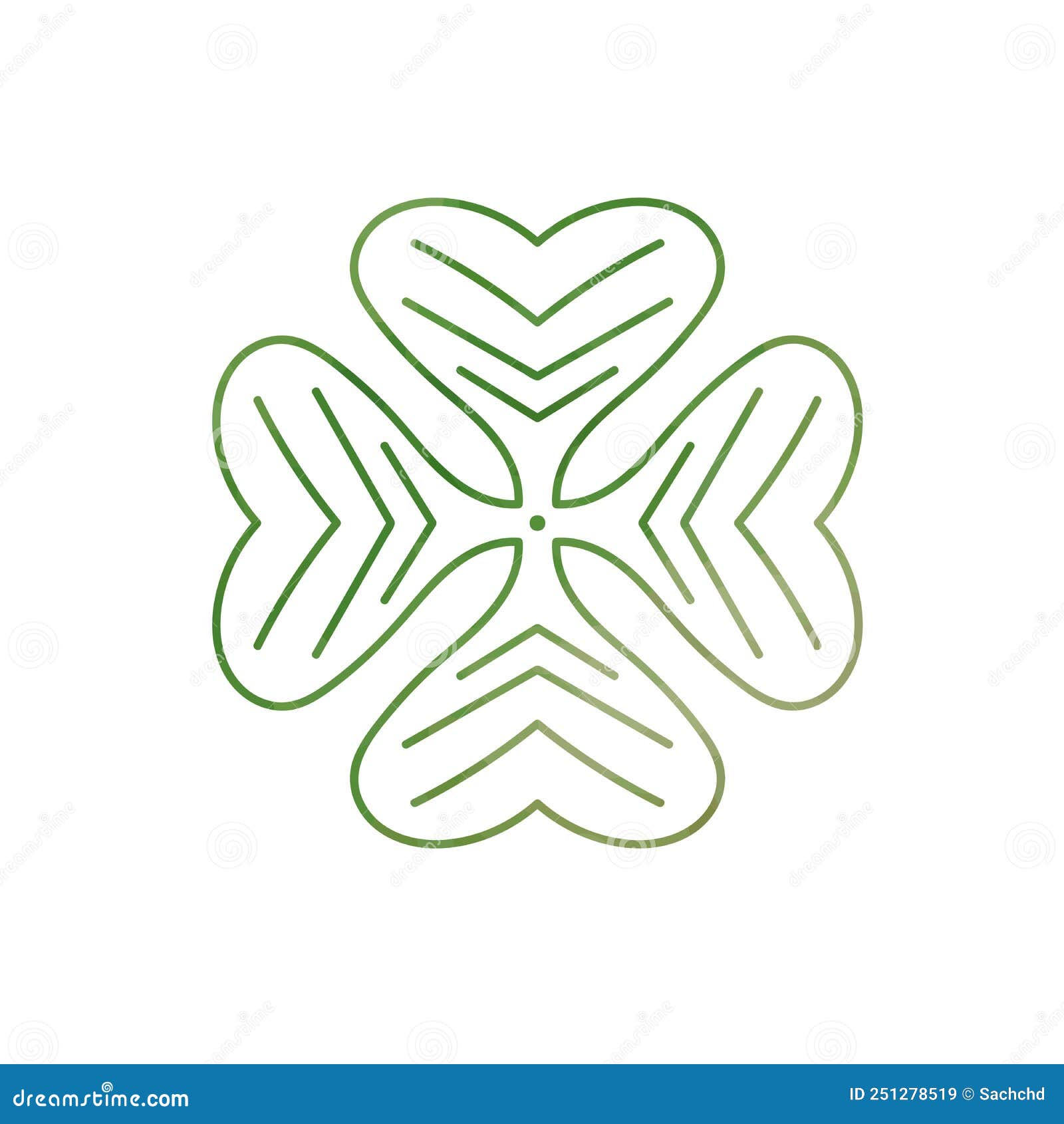 Geometric Clover on a White Background Stock Vector - Illustration of ...