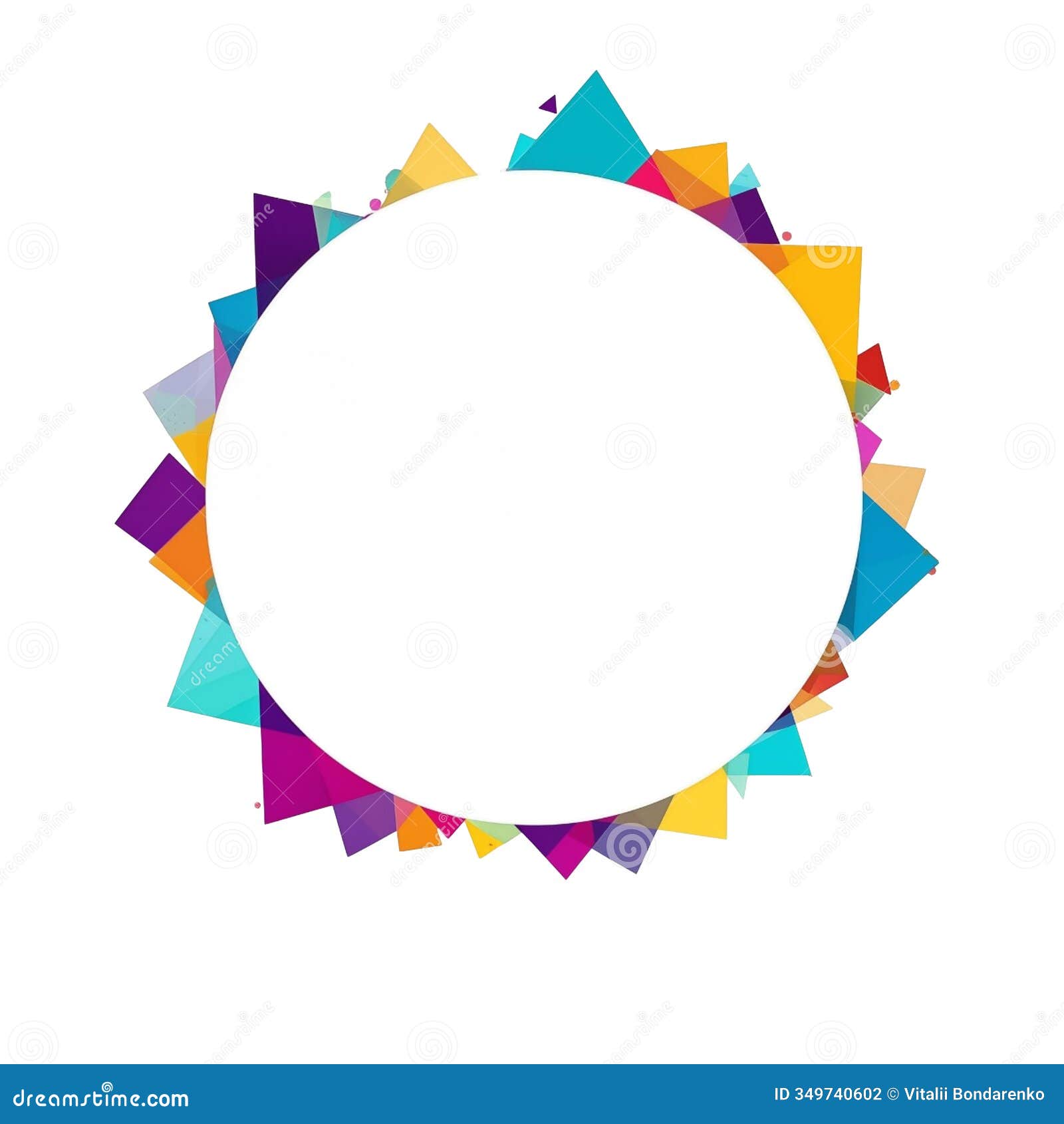 Colorful Geometric Frame with Sharp Shapes Creating a Dynamic Abstract ...
