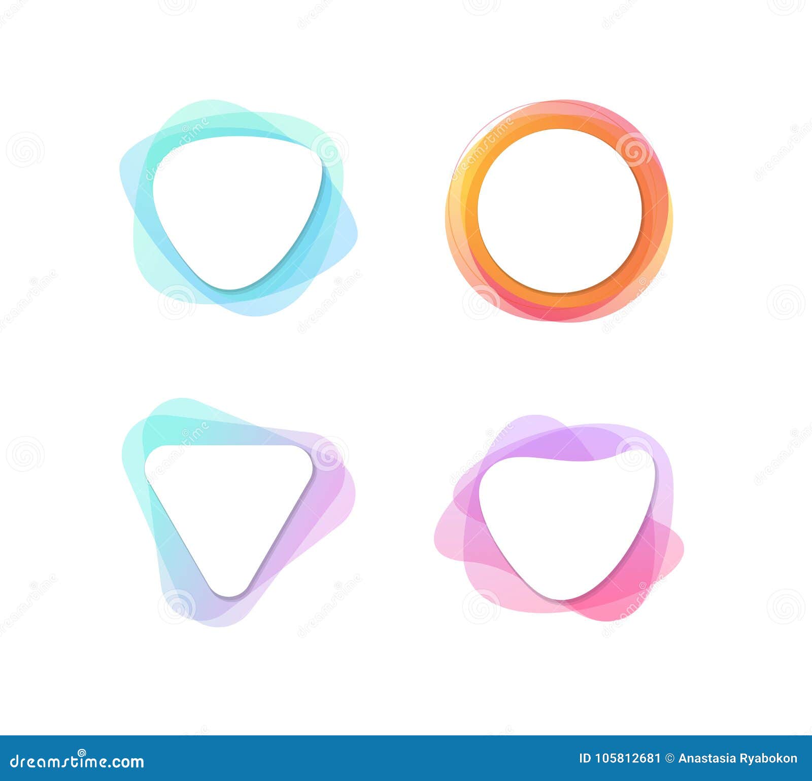 Colorful Geometric Frames Design Vector Stock Vector - Illustration of ...