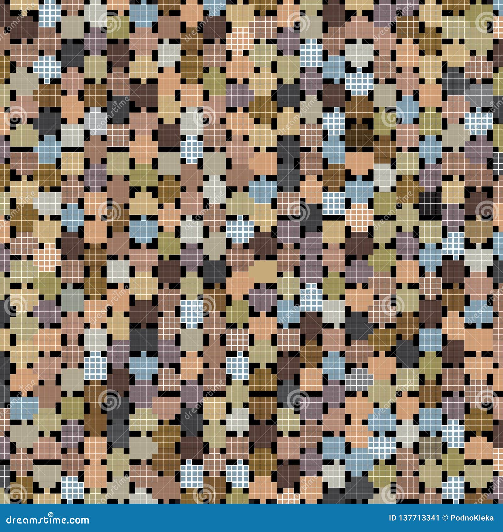 Neutral Colors Grid Squares Mix Vector Object Fabric Background Pattern ...