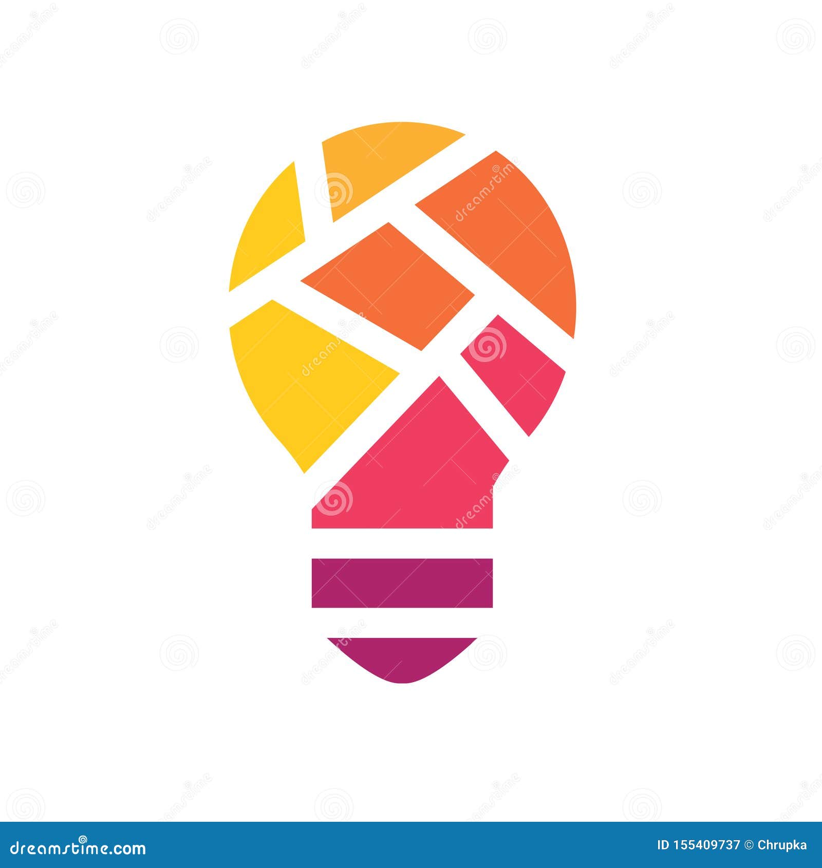 Colorful Geometric Light Bulb Icon Stock Vector - Illustration of glass ...