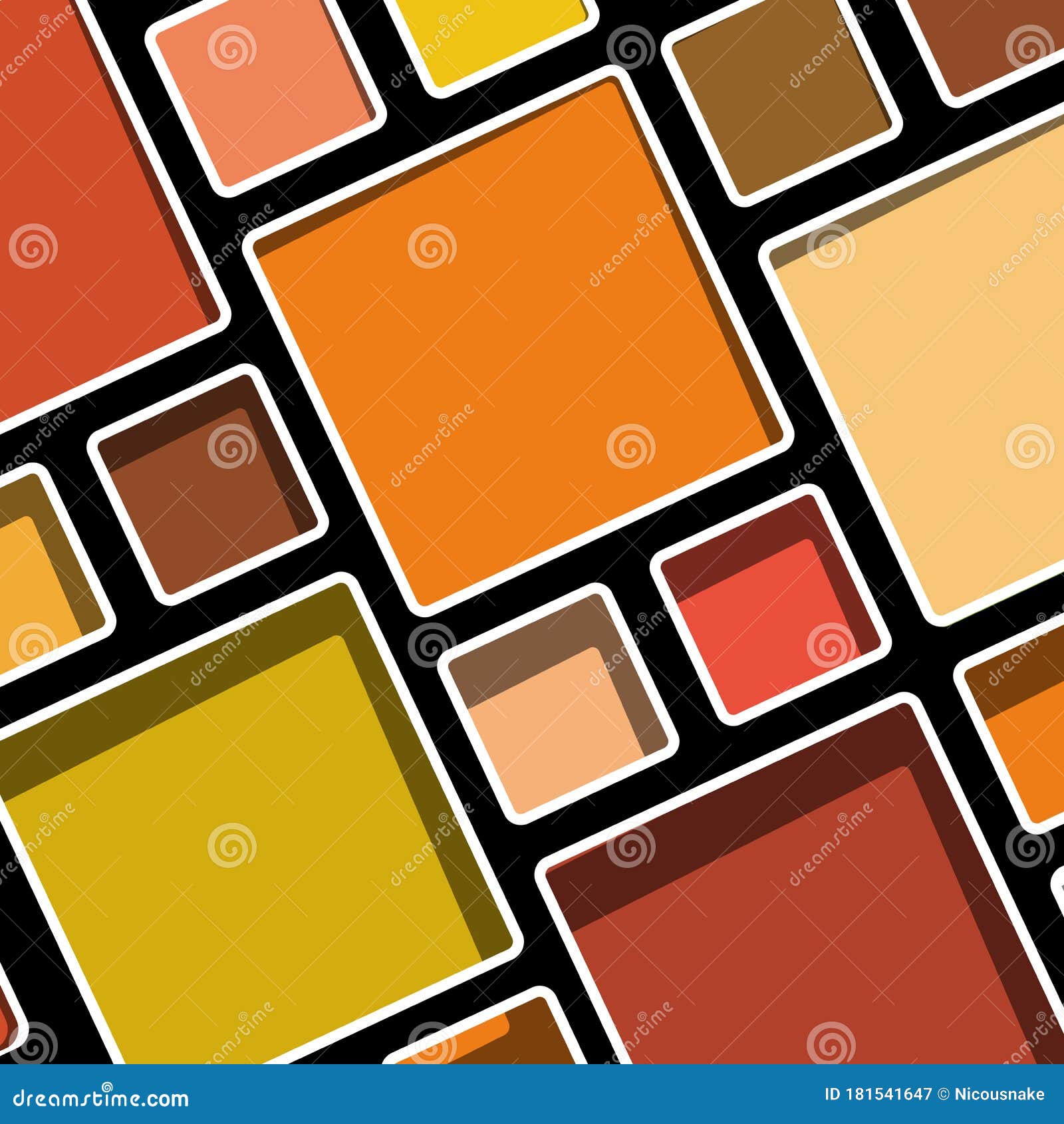 Colorful Geometric Modern Mondrian Style Background Stock Vector ...