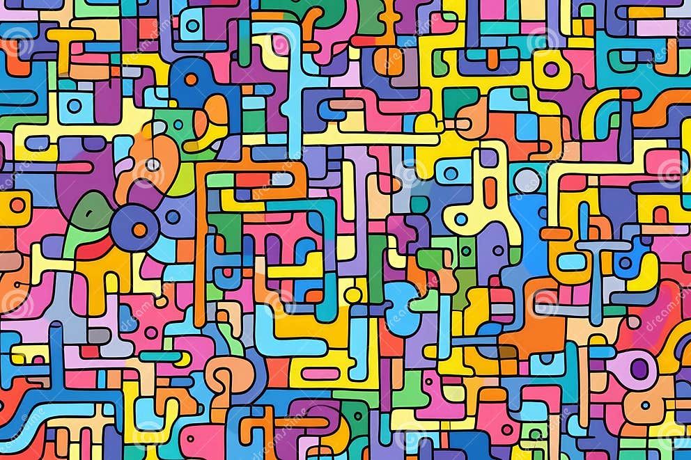 Colorful Geometric Mosaic Pattern Illustration with Creative Abstract ... Colorful Geometric Mosaic Pattern Illustration with Creative Abstract ...