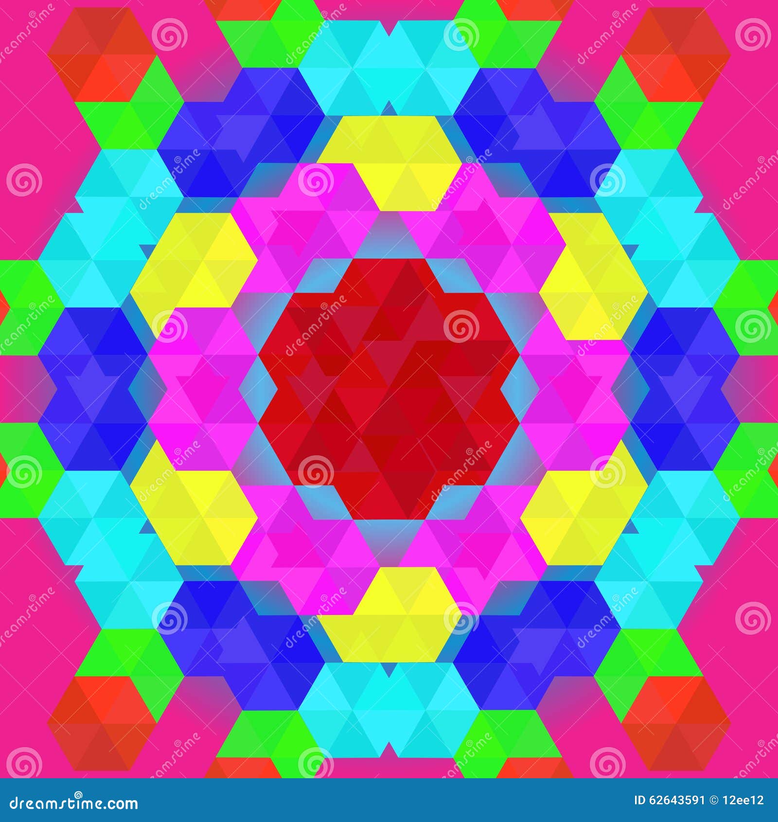 Colorful Geometric Pattern in Rainbow Colors Stock Vector ...