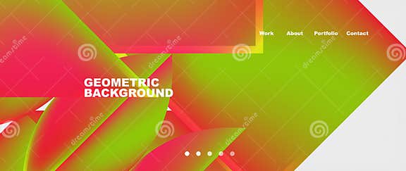 Colorful Geometric Pattern with Red and Green Triangles on White ...