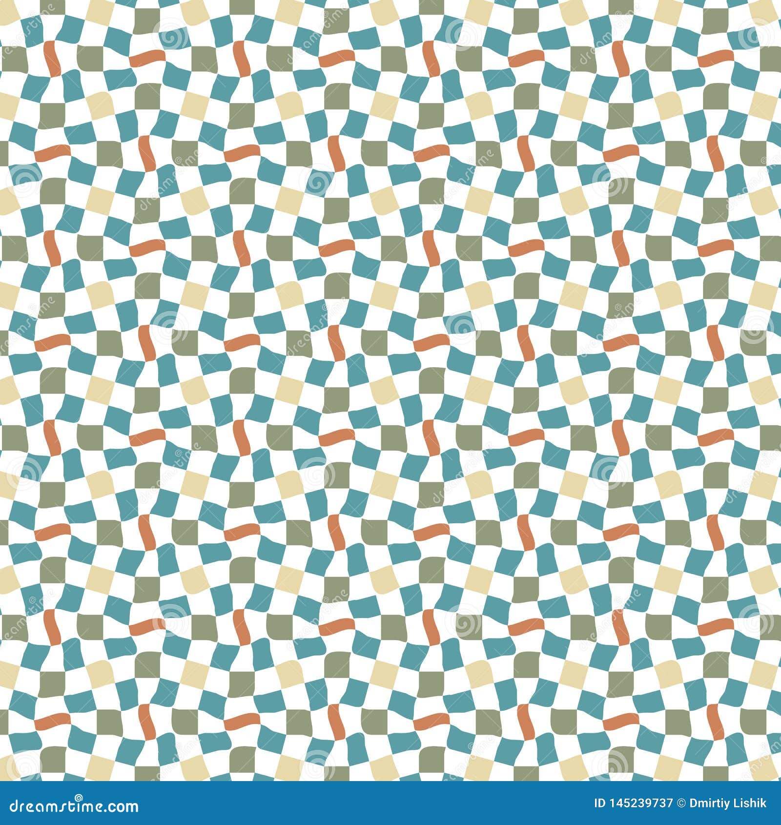 Colorful Geometric Pattern. Undulating Squares and Rectangles Stock ...