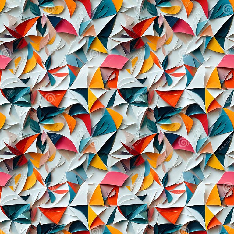 Colorful Geometric Patterns Create a Vibrant and Dynamic Visual Experience Stock Illustration ...