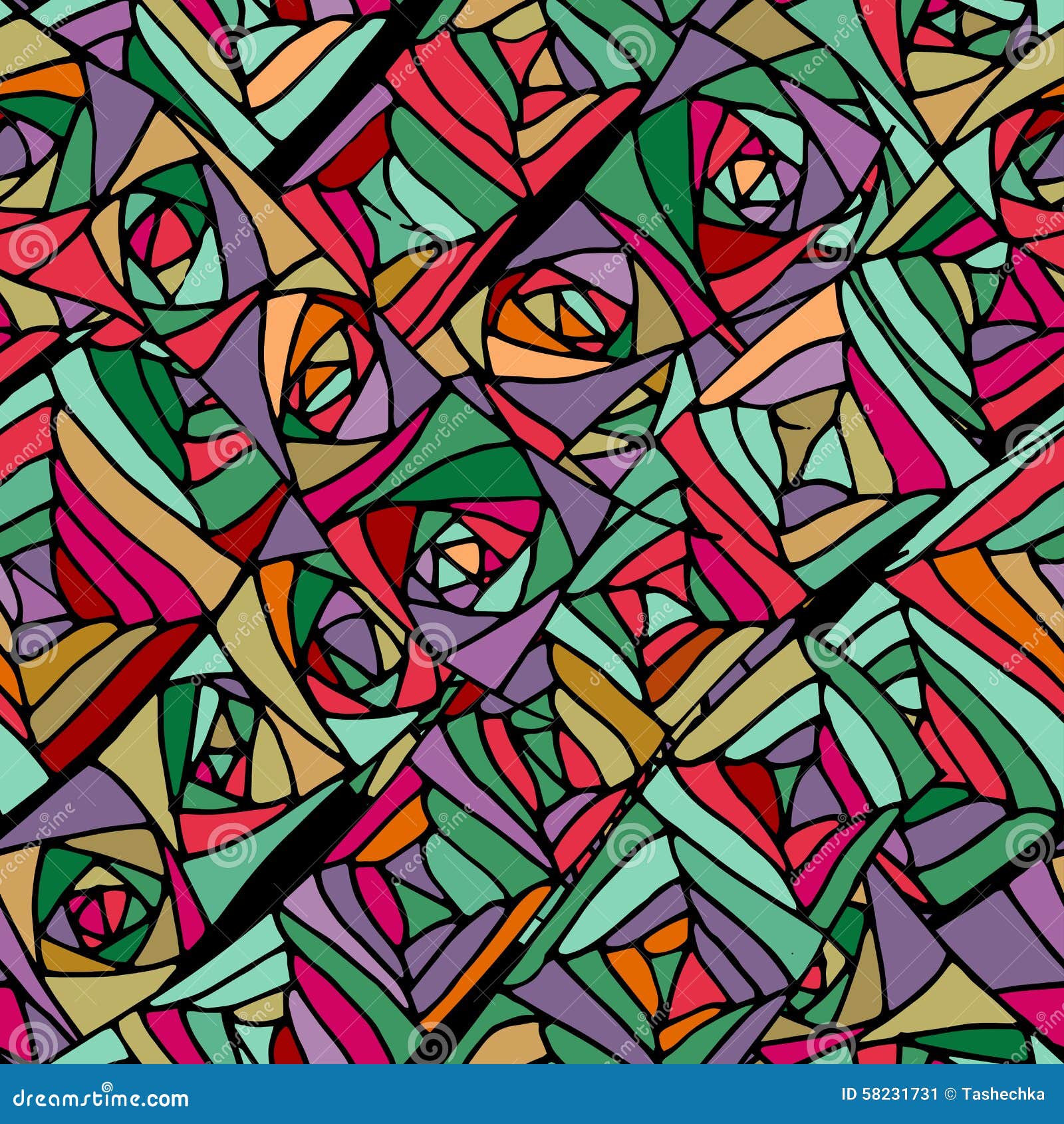 Colorful Geometric Seamless Pattern Stock Vector - Illustration of ...