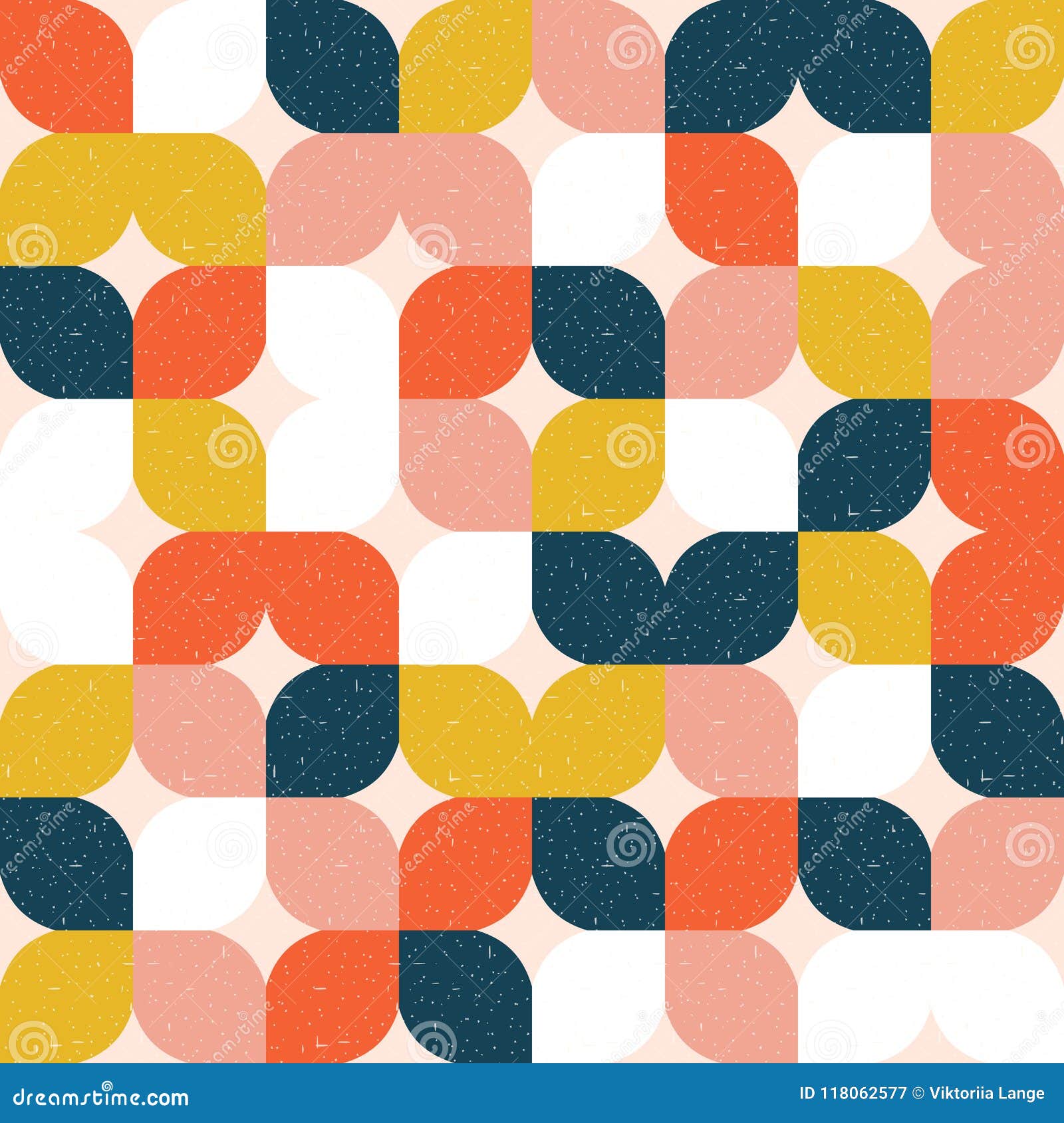 Colorful Geometric Seamless Pattern. Retro Style Stock Vector ...