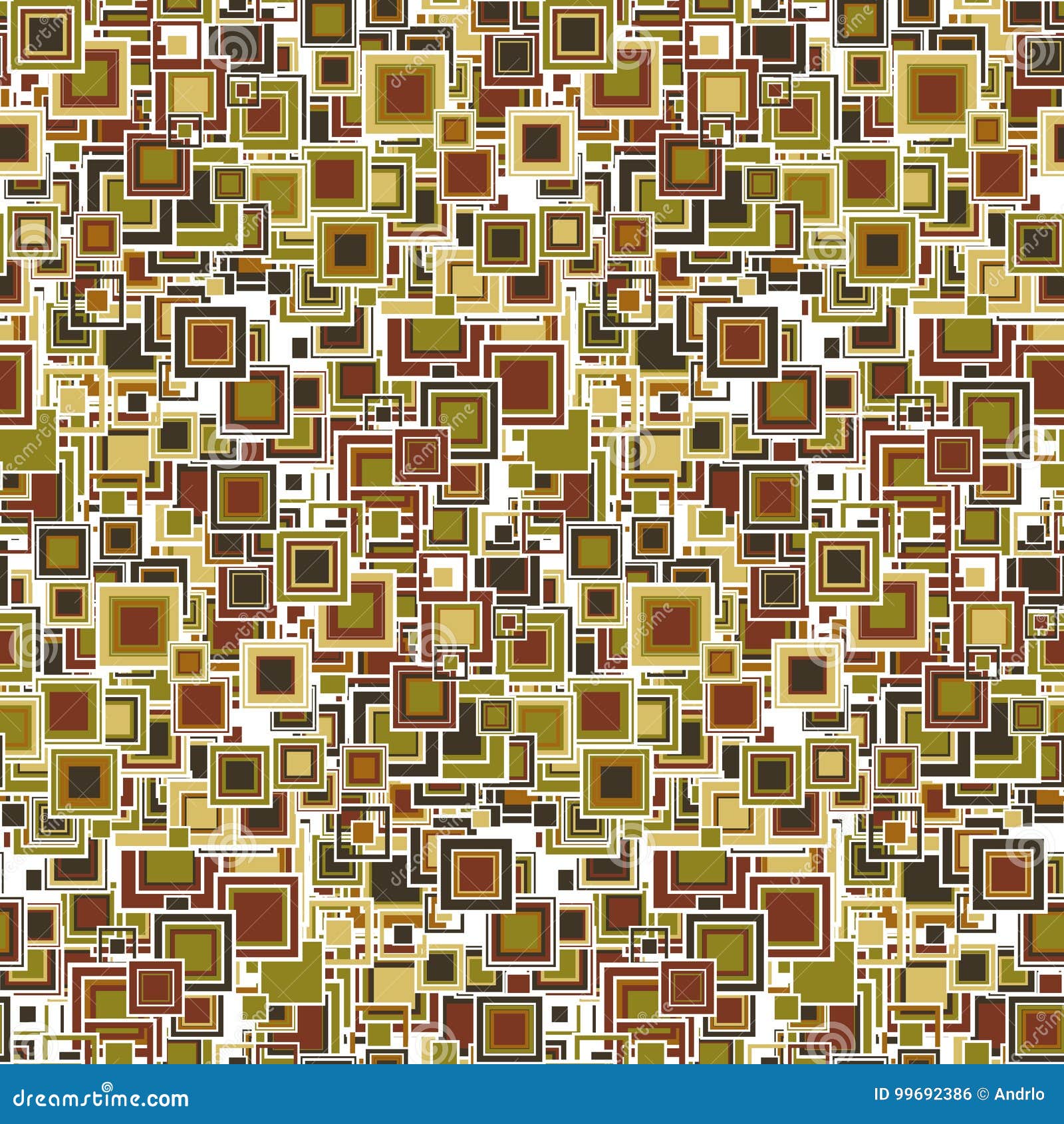 Colorful Geometric Seamless Pattern. the Squares of Different Sizes and ...