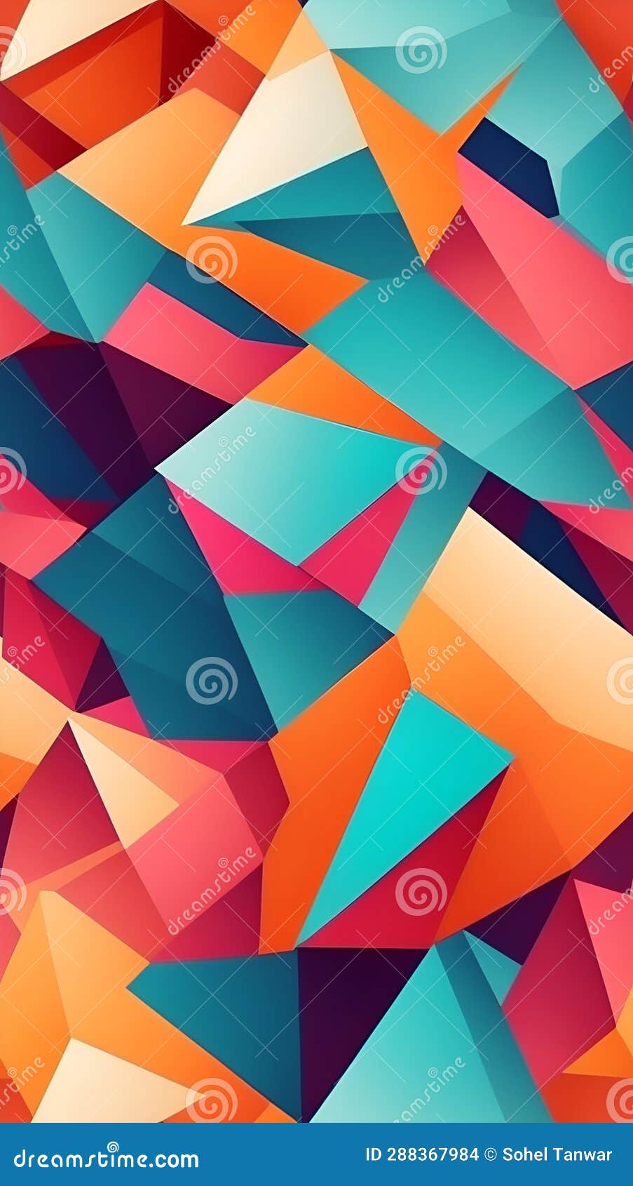A Colorful Geometric Shape Modern Pattern Background, Concept Vector ...