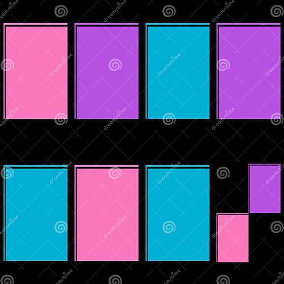 Colorful Geometric Shaped Decorative Rectangular Pattern Abstract ...