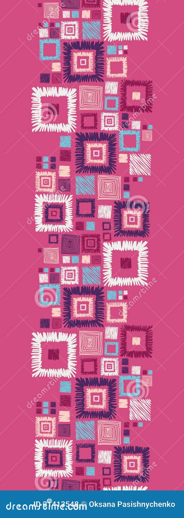 Colorful Geometric Squares Vertical Seamless Stock Vector ...