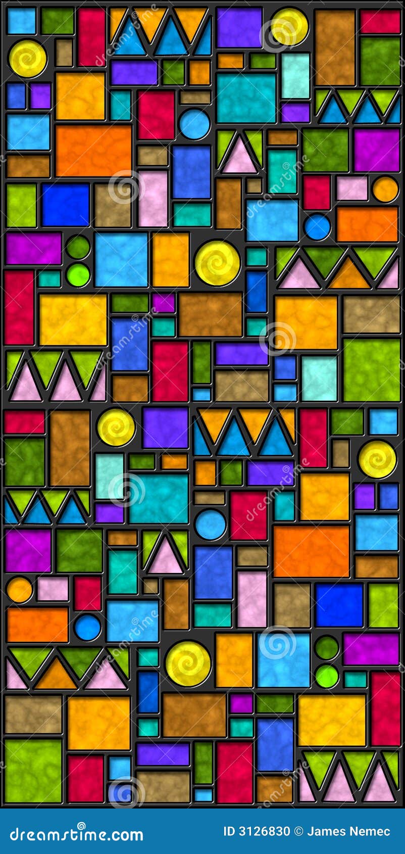 Colorful geometric tiles stock illustration. Illustration of luxury ...