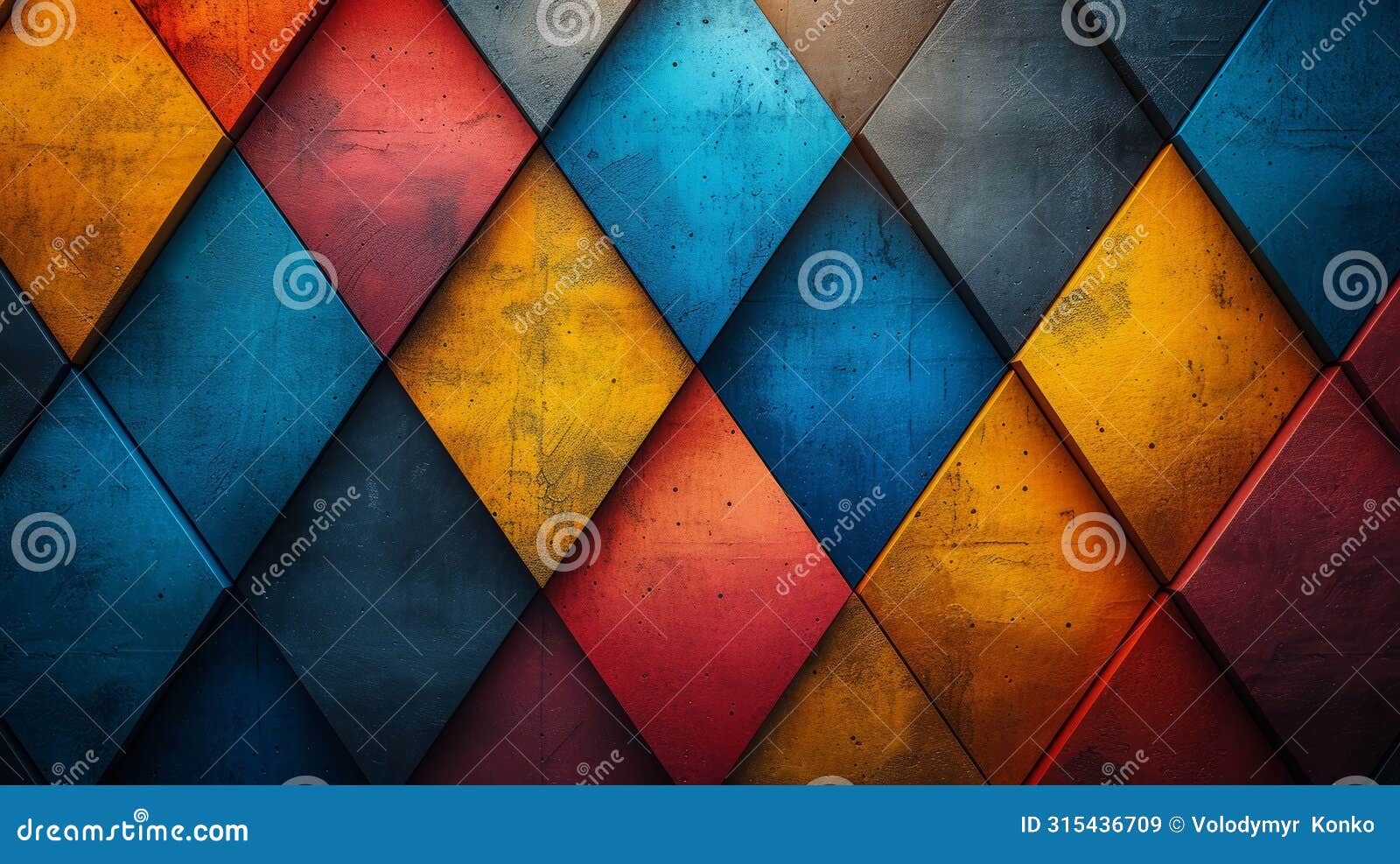 Colorful Geometric Wall Pattern - Modern Design Background Stock Image ...