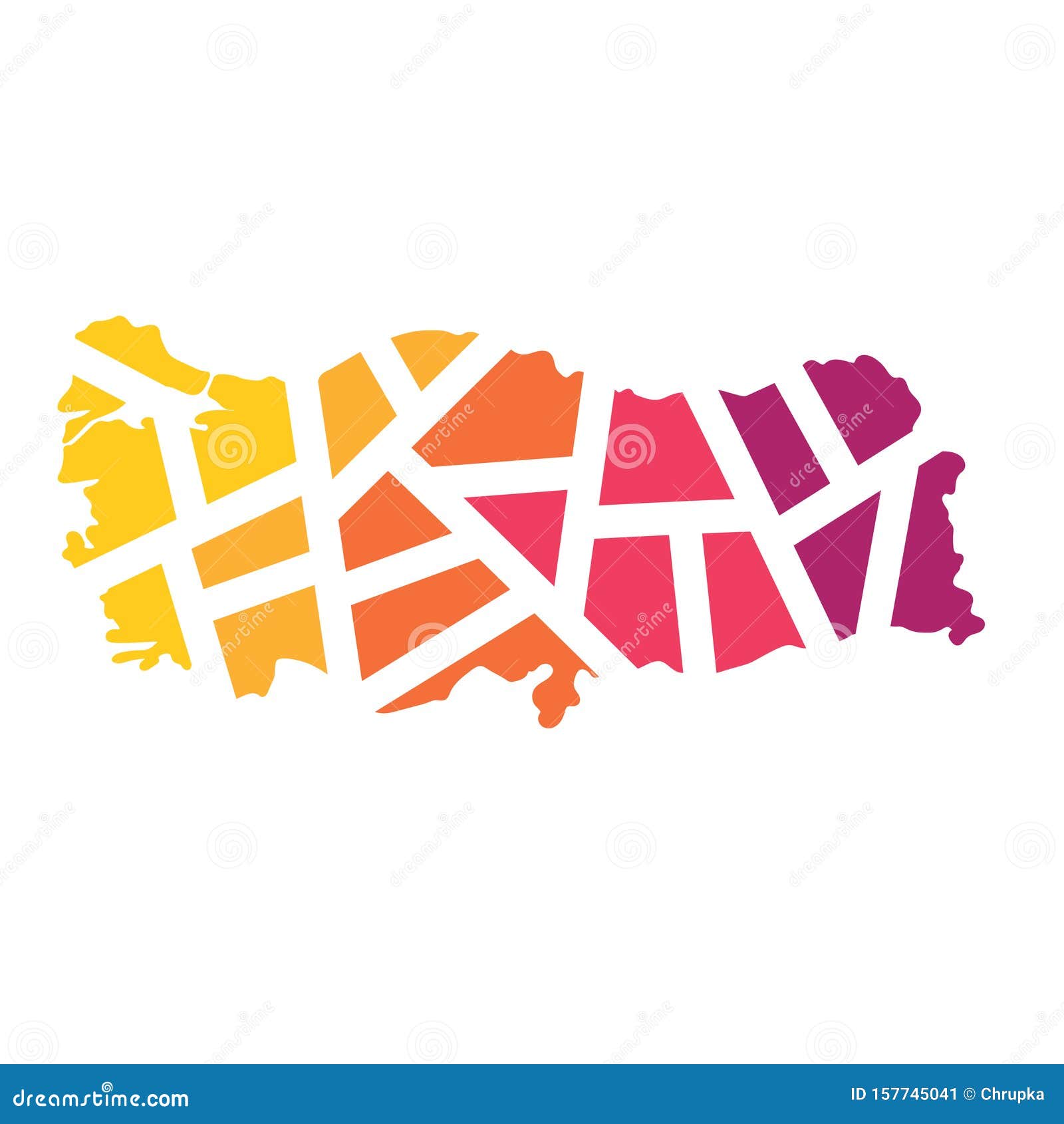 Colorful GeometricTurkey Map Stock Vector - Illustration of ankara ...