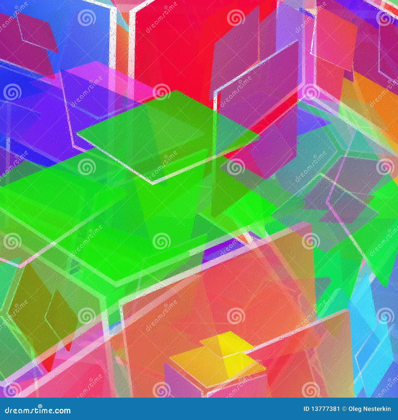 Colorful geometry stock illustration. Illustration of painting - 13777381