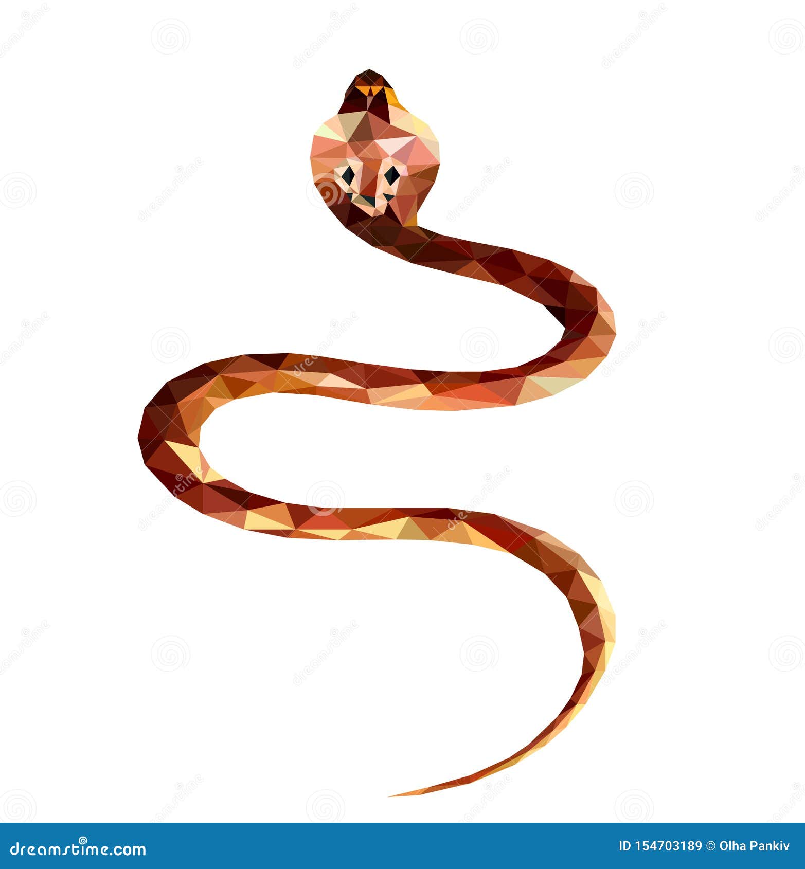 Colorful geometry snake stock vector. Illustration of nature - 154703189