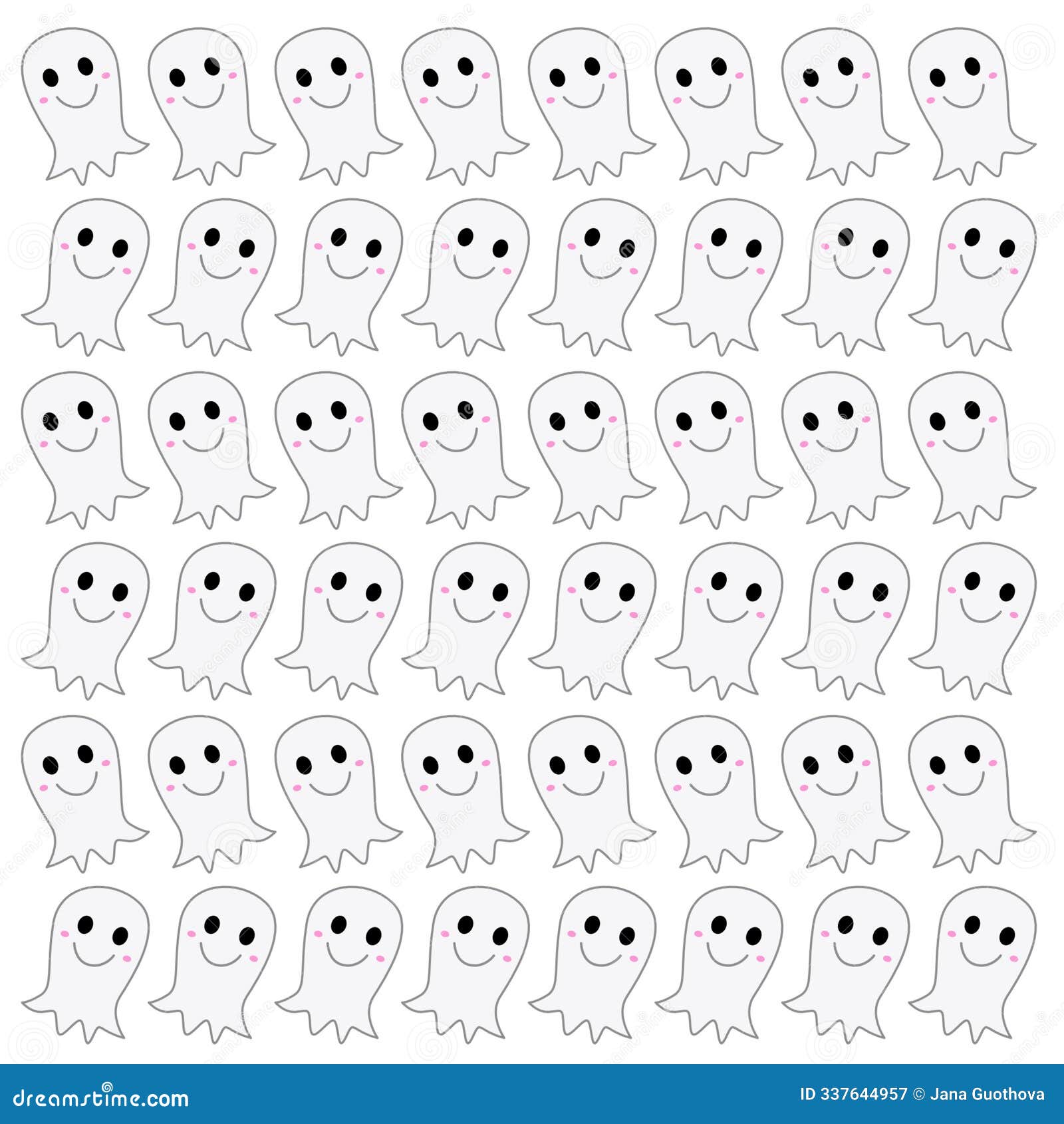 COLORFUL GHOSTS HALLOWEEN DESIGN PATTERN Stock Vector - Illustration of ...