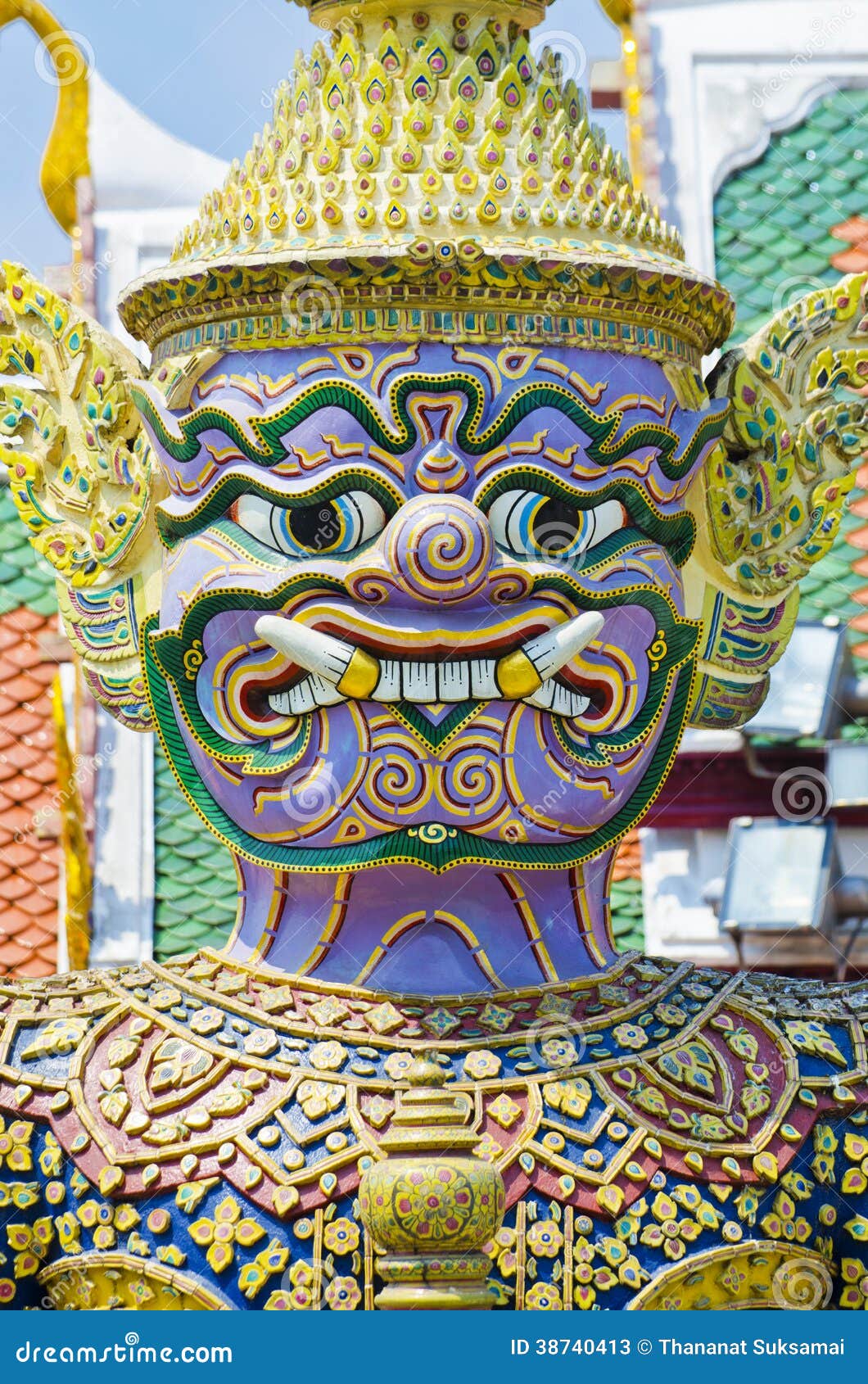 Giant Face Of Temple Gate Around Angkor Wat Temple Area Royalty-Free ...