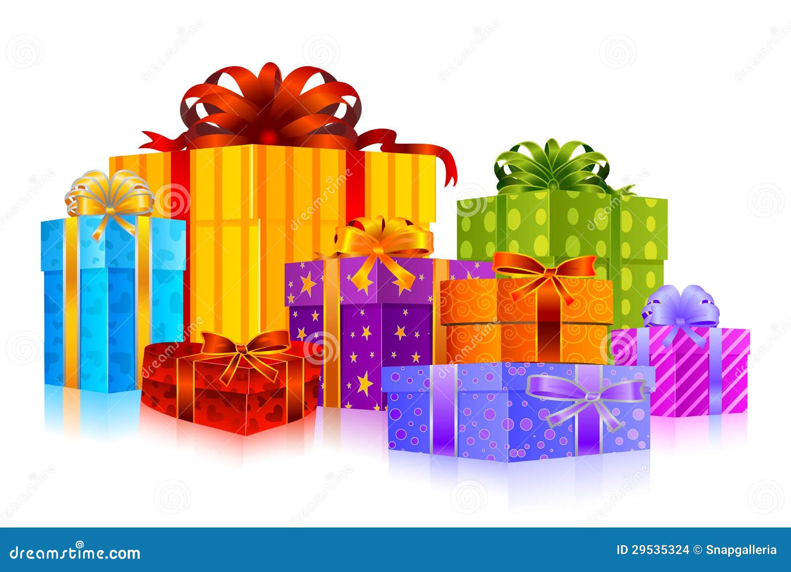 Colorful Gift stock vector. Illustration of packaging - 29535324