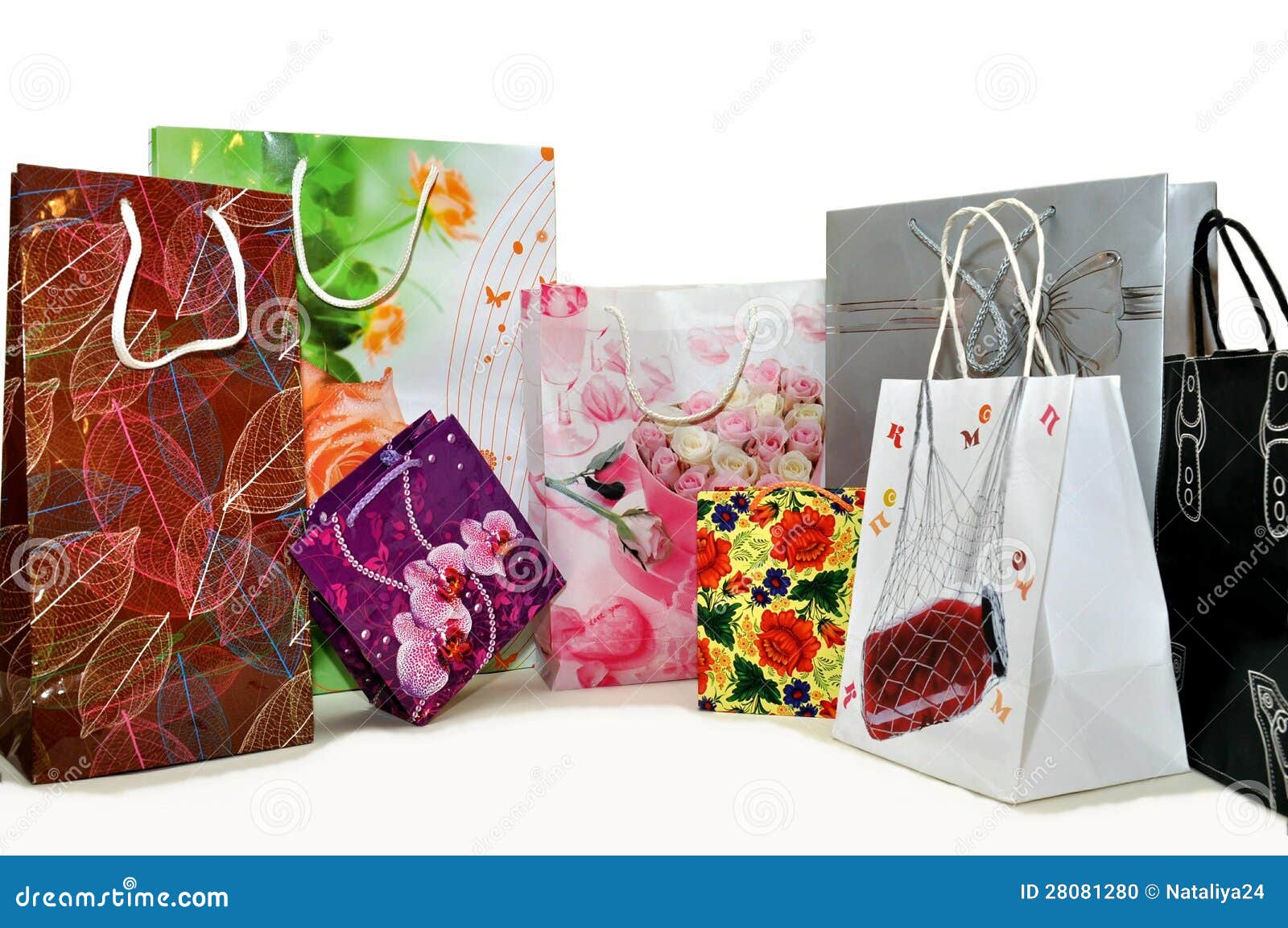 Colorful gift bags stock photo. Image of objects, sale - 28081280