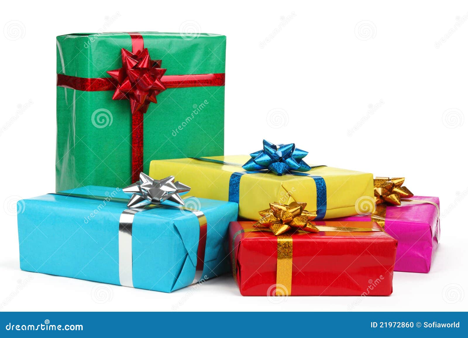 Colorful gift boxes stock photo. Image of birthday, seasonal - 21972860