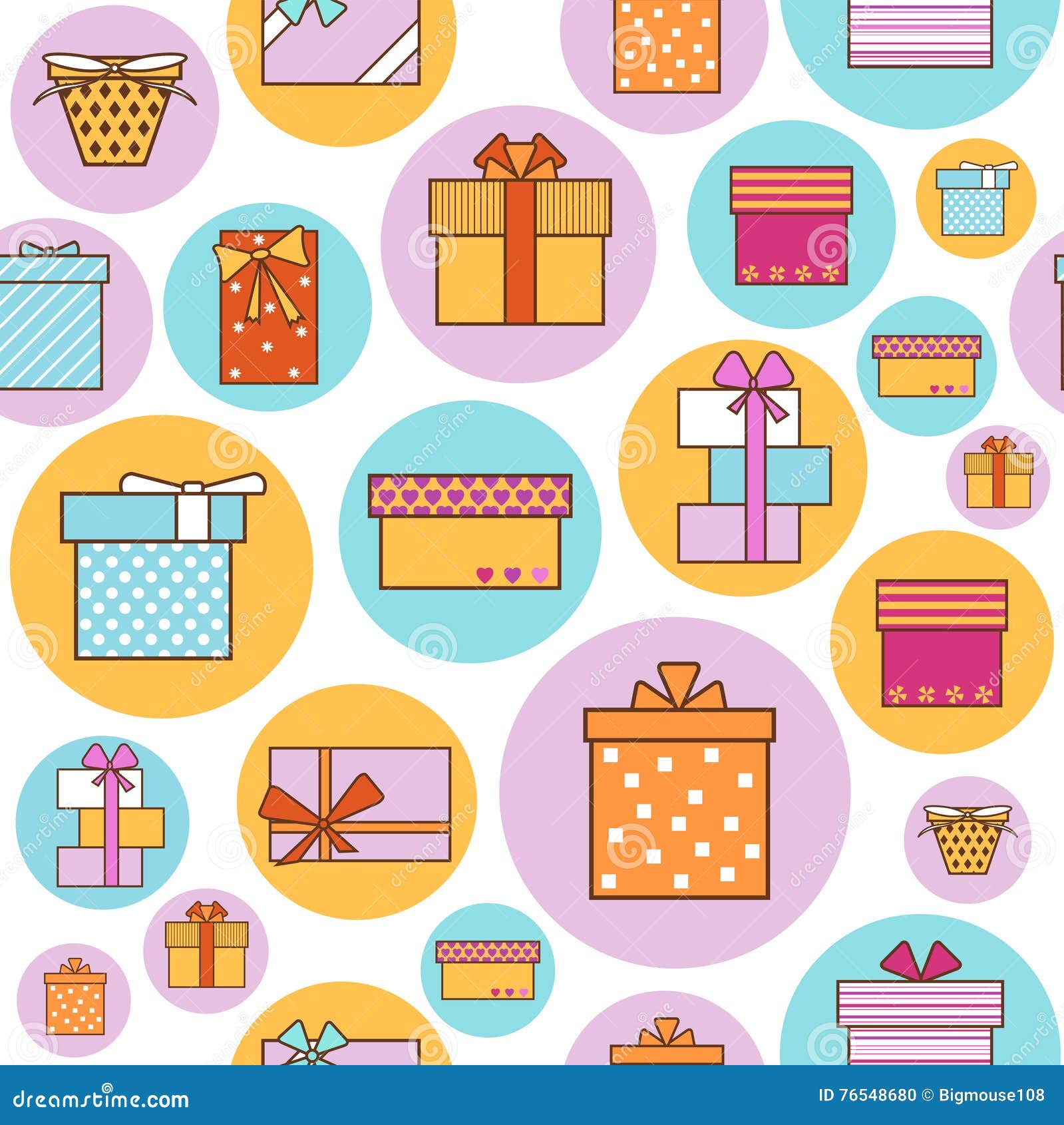 Colorful Gift Boxes Background Pattern. Vector Stock Vector ...