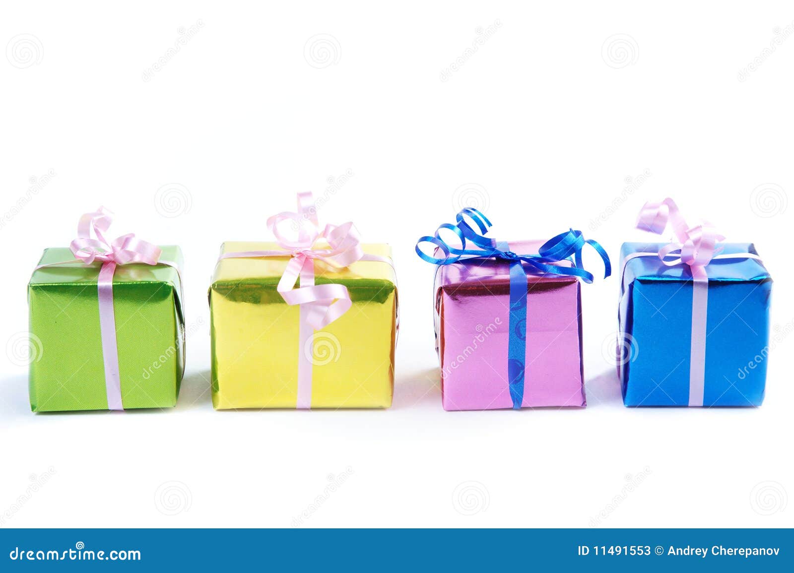Colorful Gift Boxes on White Stock Image - Image of pink, yellow: 11491553