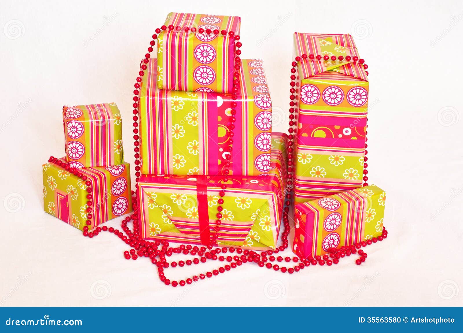 Colorful gift boxes stock photo. Image of decorative - 35563580