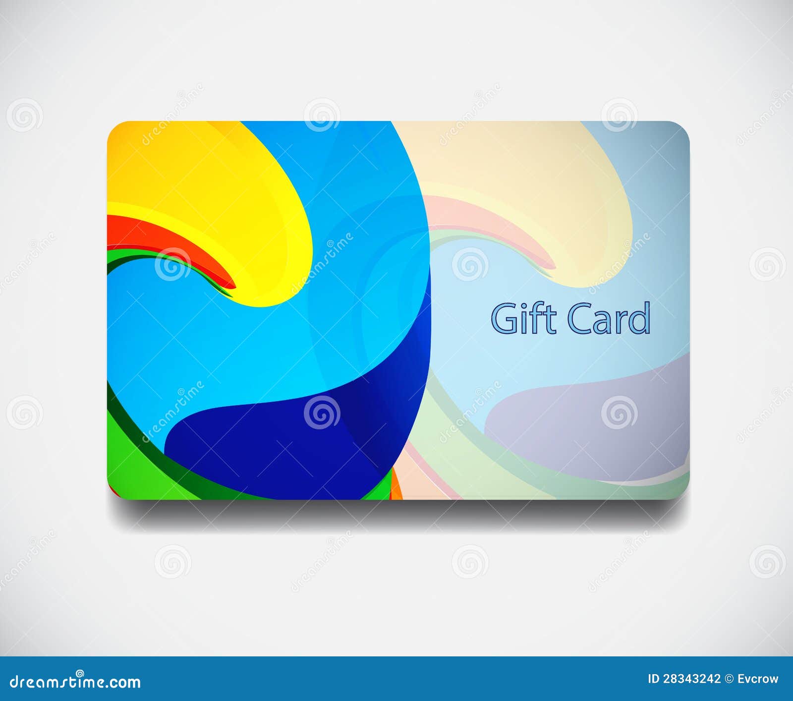 Colorful gift card stock vector. Illustration of credit - 28343242