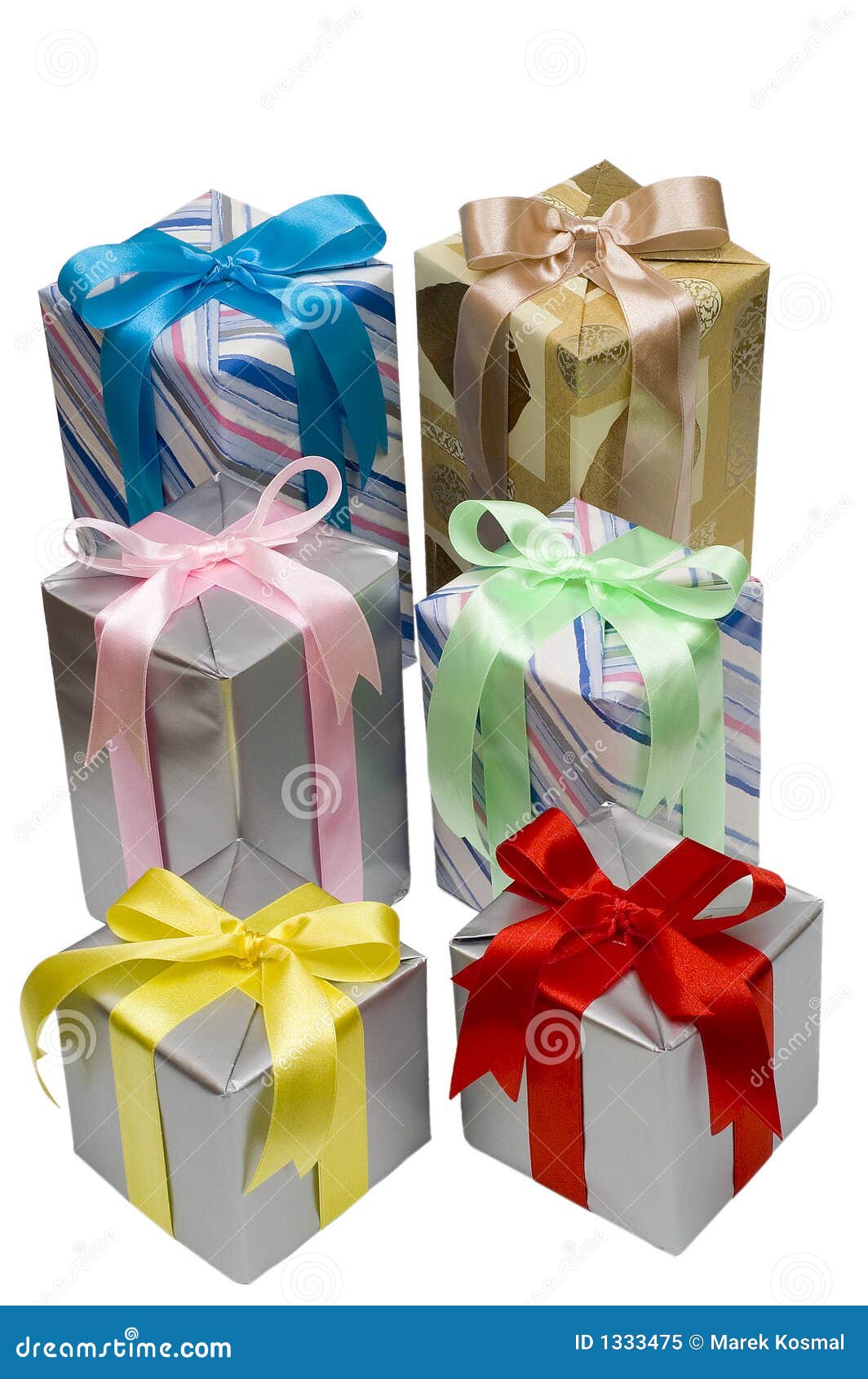 Colorful gifts stock image. Image of isolated, decorative - 1333475