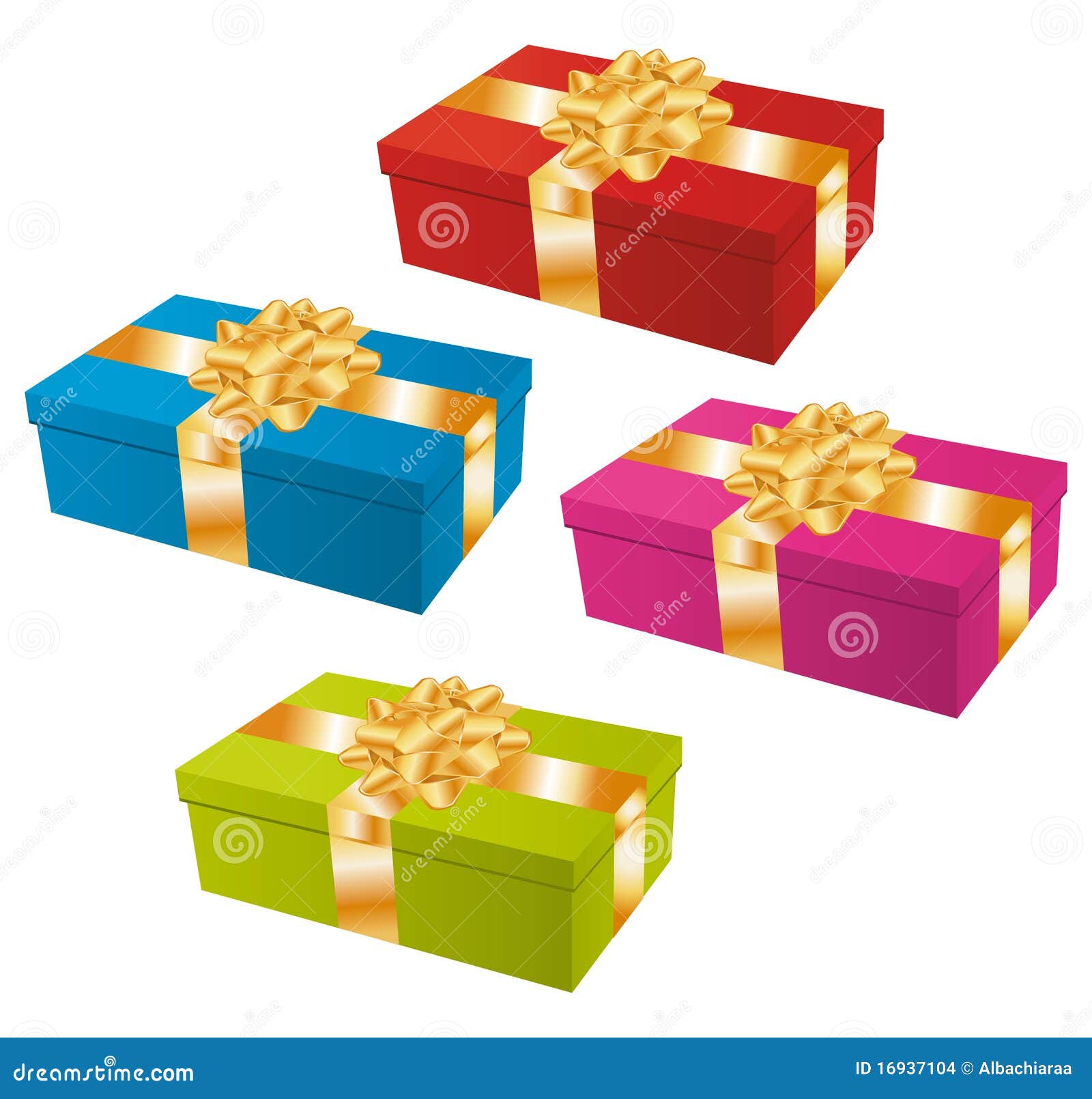 Colorful gifts set. stock vector. Illustration of beautiful - 16937104