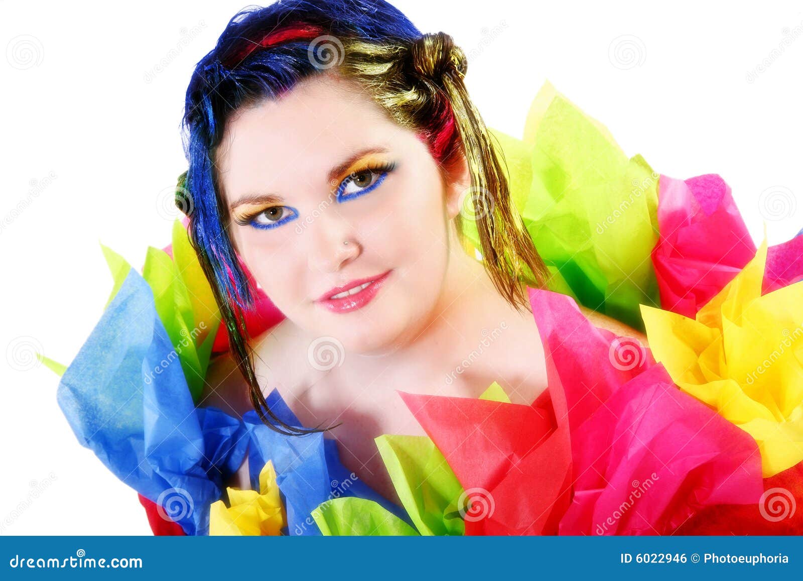 Colorful Girl stock photo. Image of beautiful, artistic - 6022946