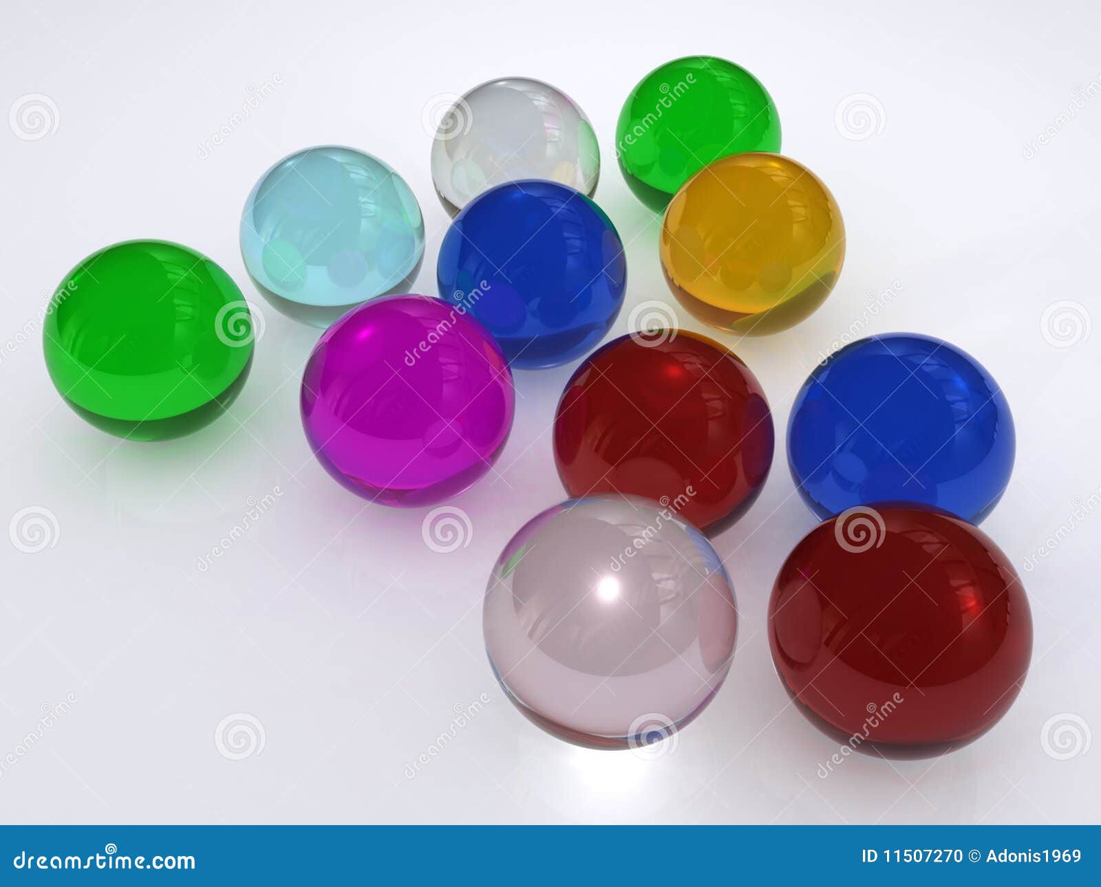 Colorful glass balls stock illustration. Illustration of spheres - 11507270