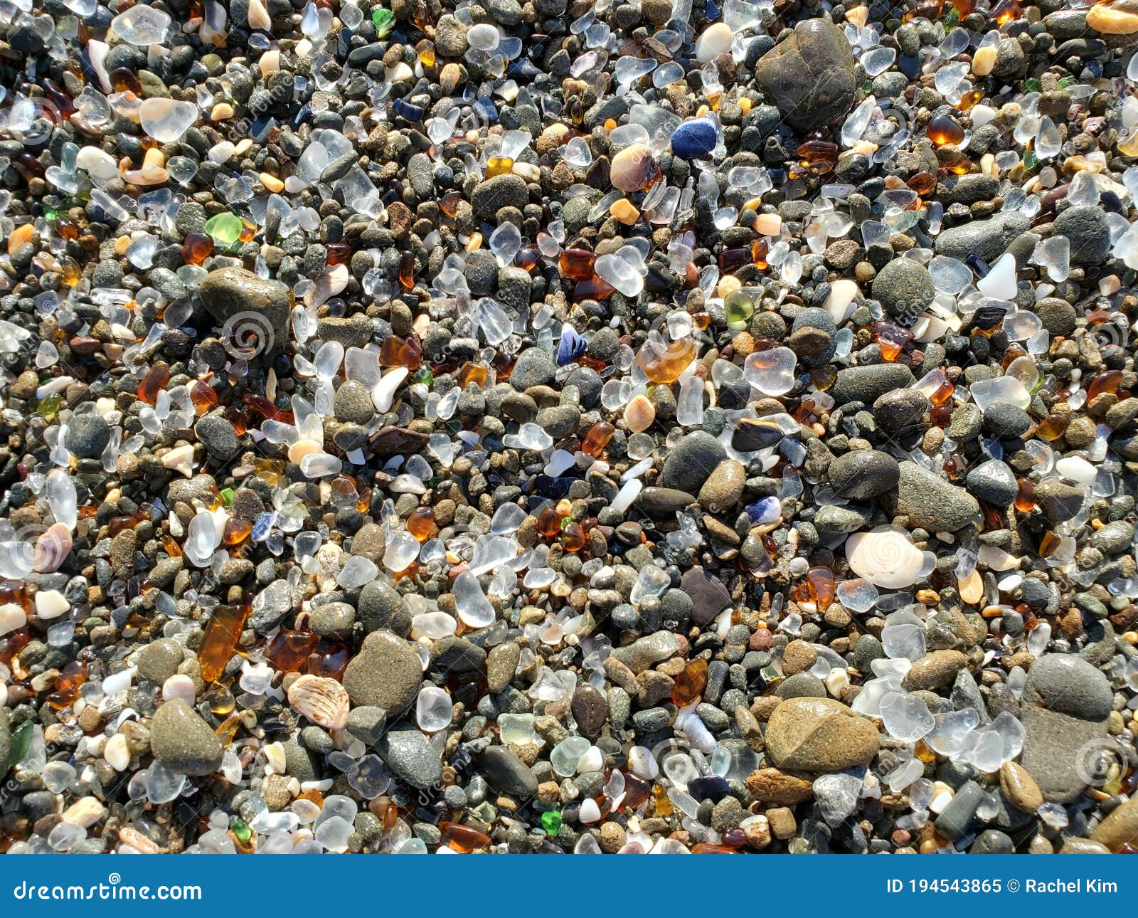 Colorful Glass Beach stock image. Image of rock, colorful - 194543865