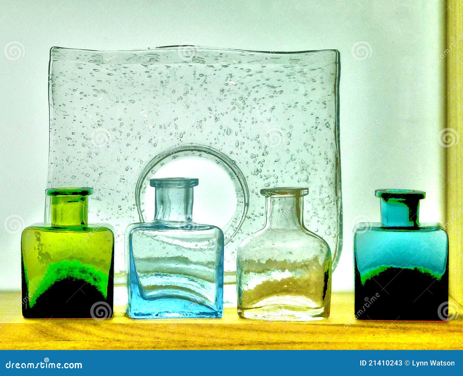 Colorful glass bottles stock image. Image of clear, still - 21410243