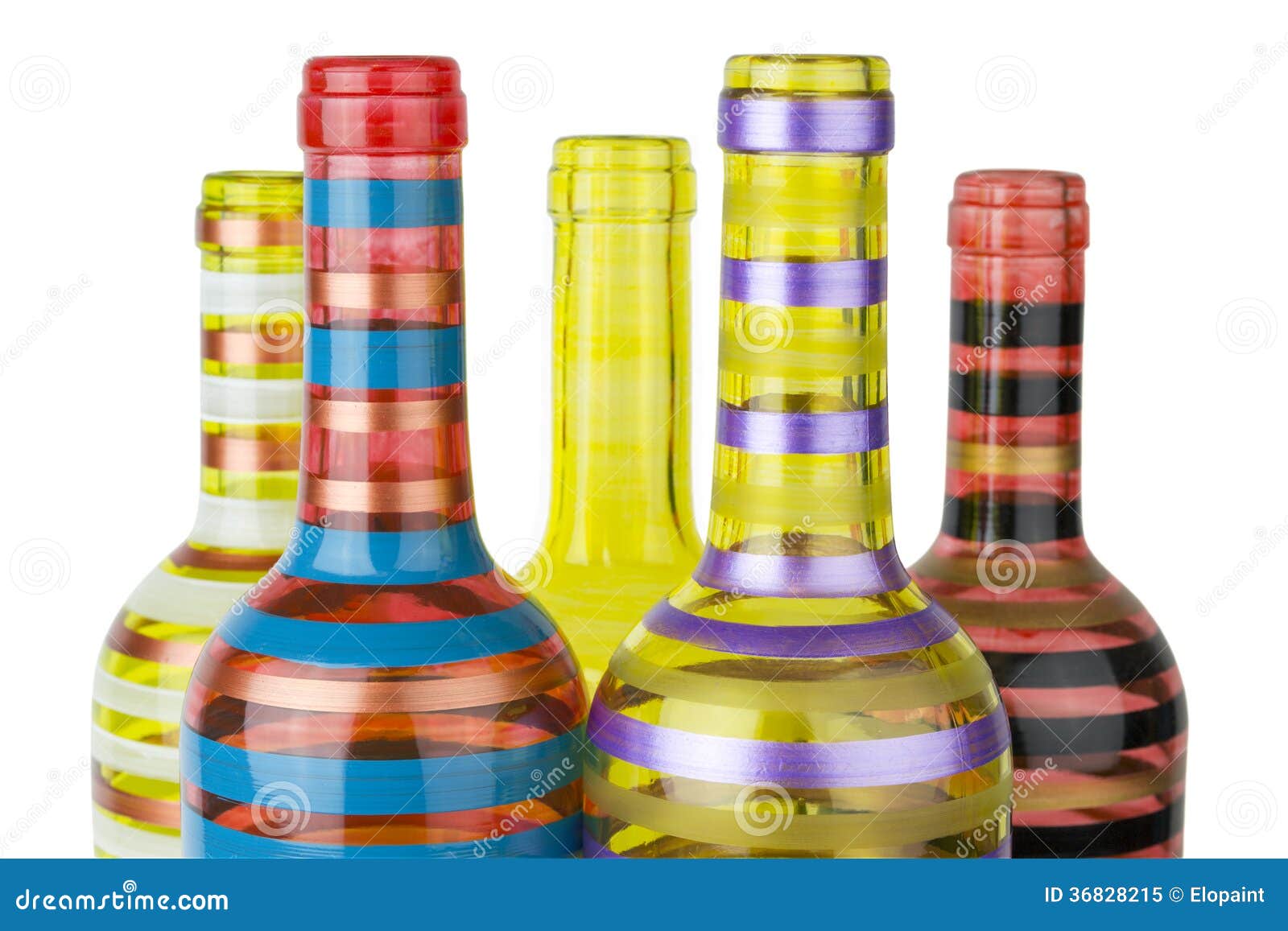 Colorful glass bottles stock image. Image of group, decoration - 36828215