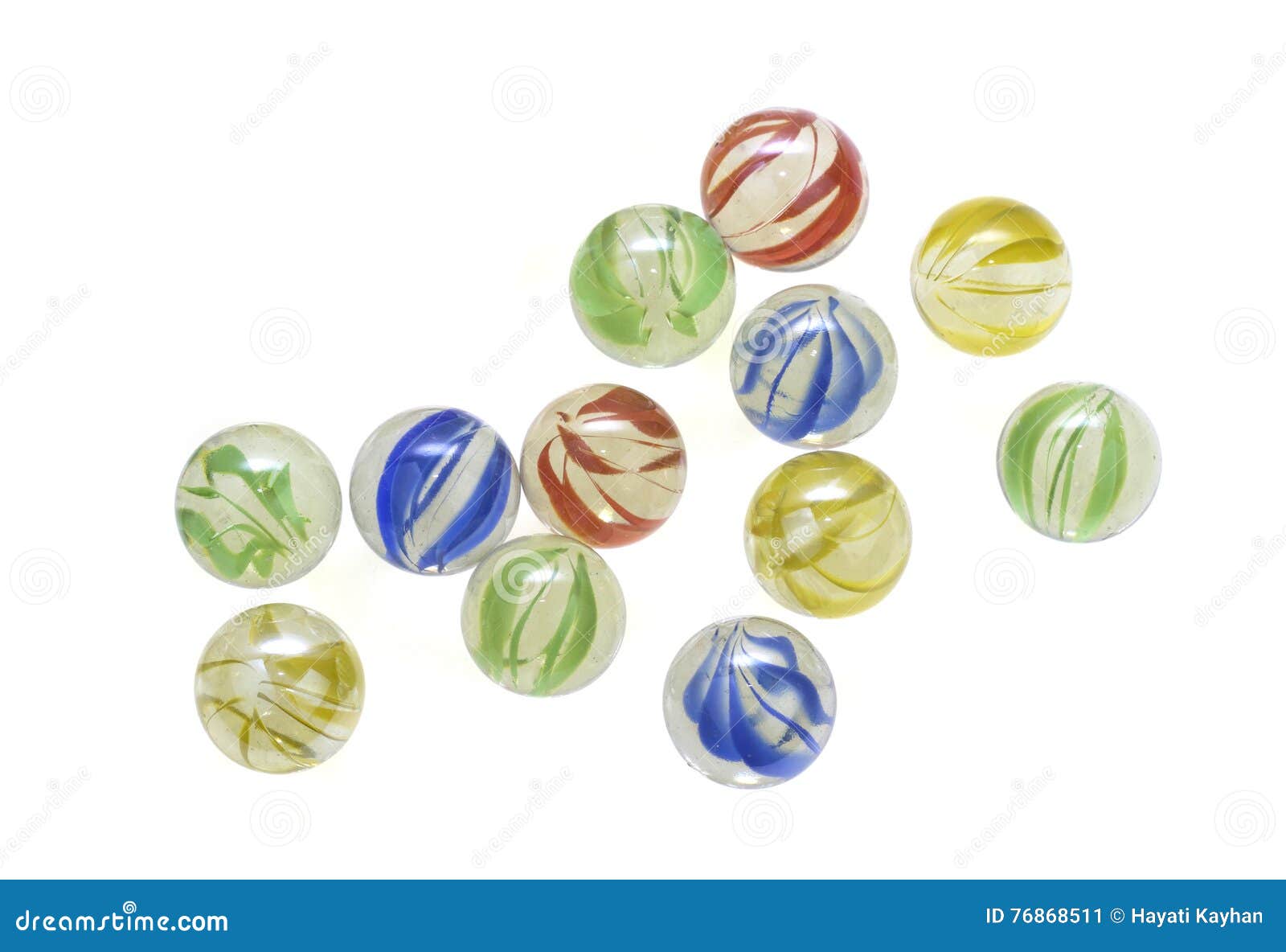 Colorful Glass Marbles Isolated on White Background Stock Image - Image ...