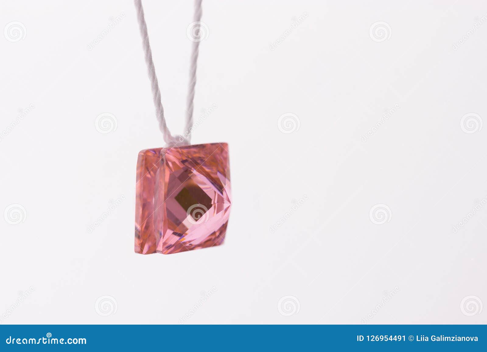 Colorful Glass Pendants on Light Background. Close Up Stock Image ...