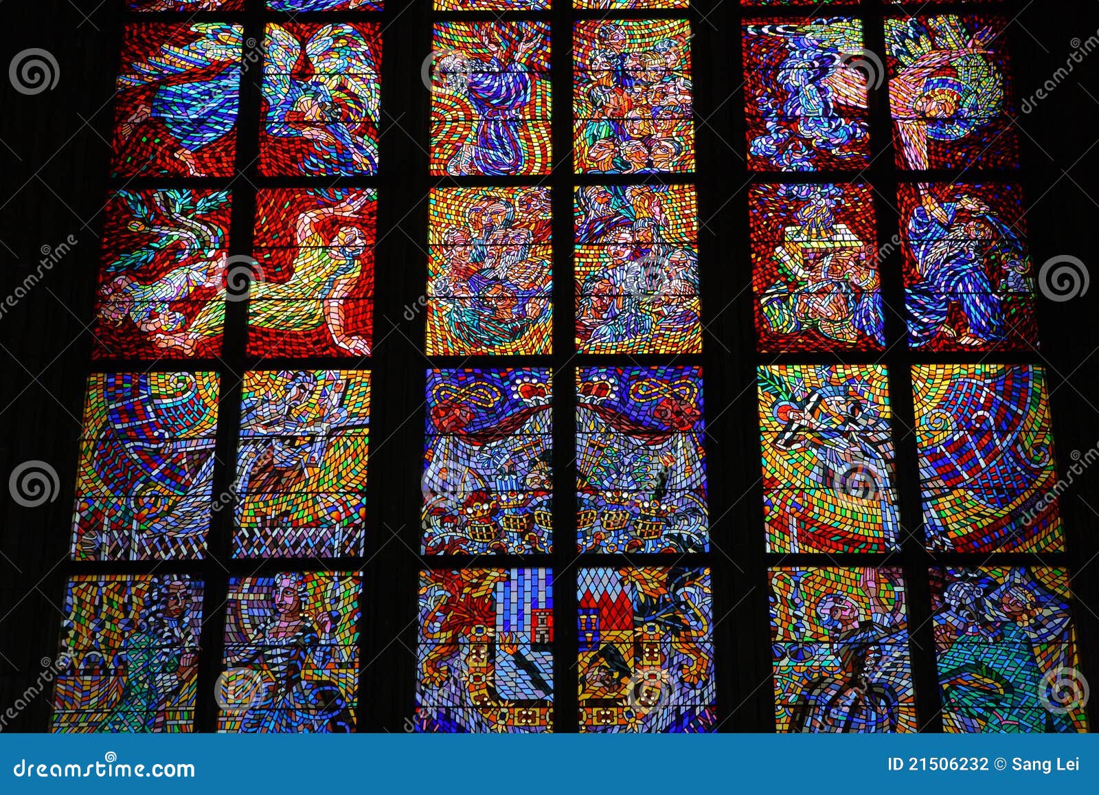 Colorful Glass Window in Church,vienna Editorial Photography - Image of ...
